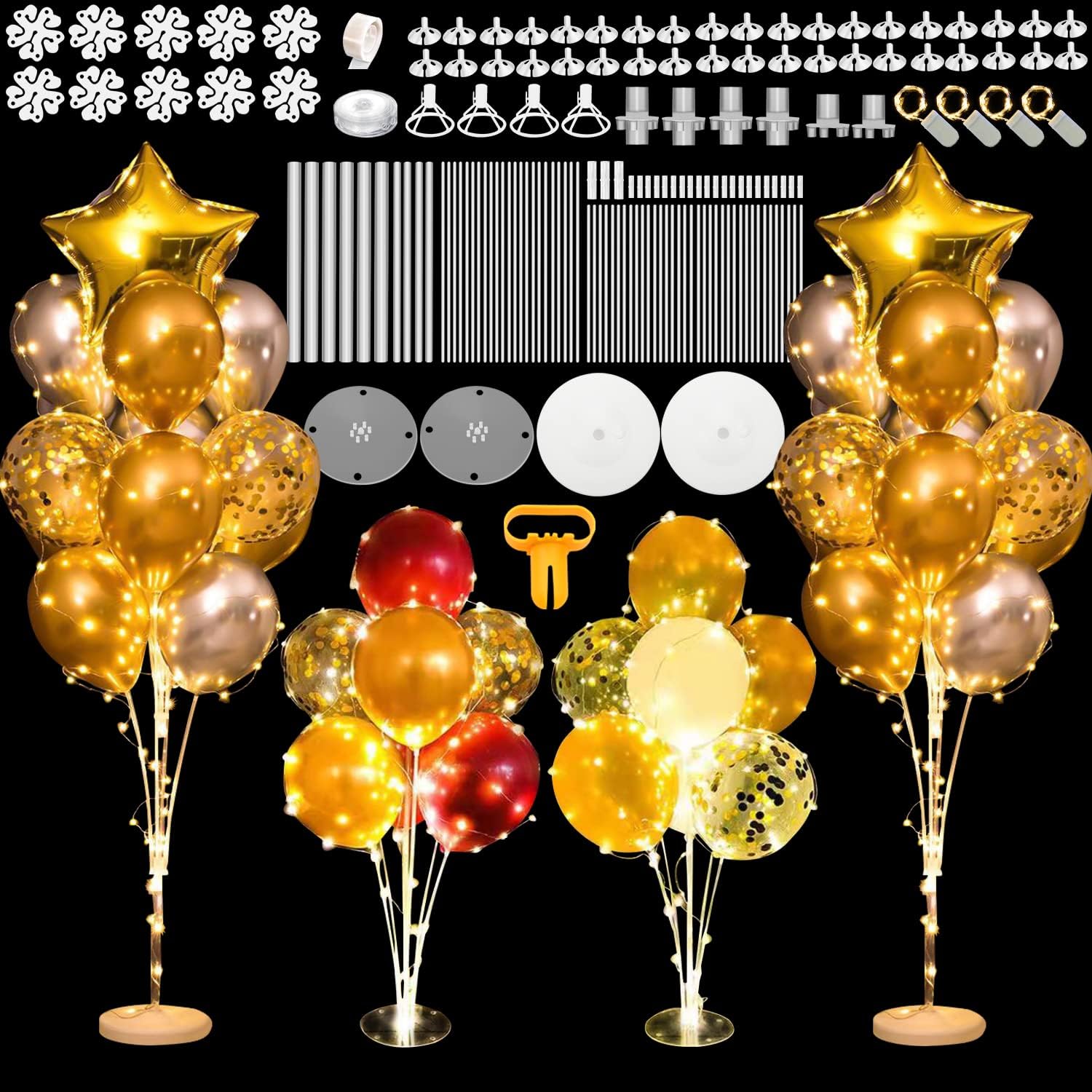 Amazon.com: 2 Set Balloon Column Kits & 2 Set Balloon Table Stand Kits ...