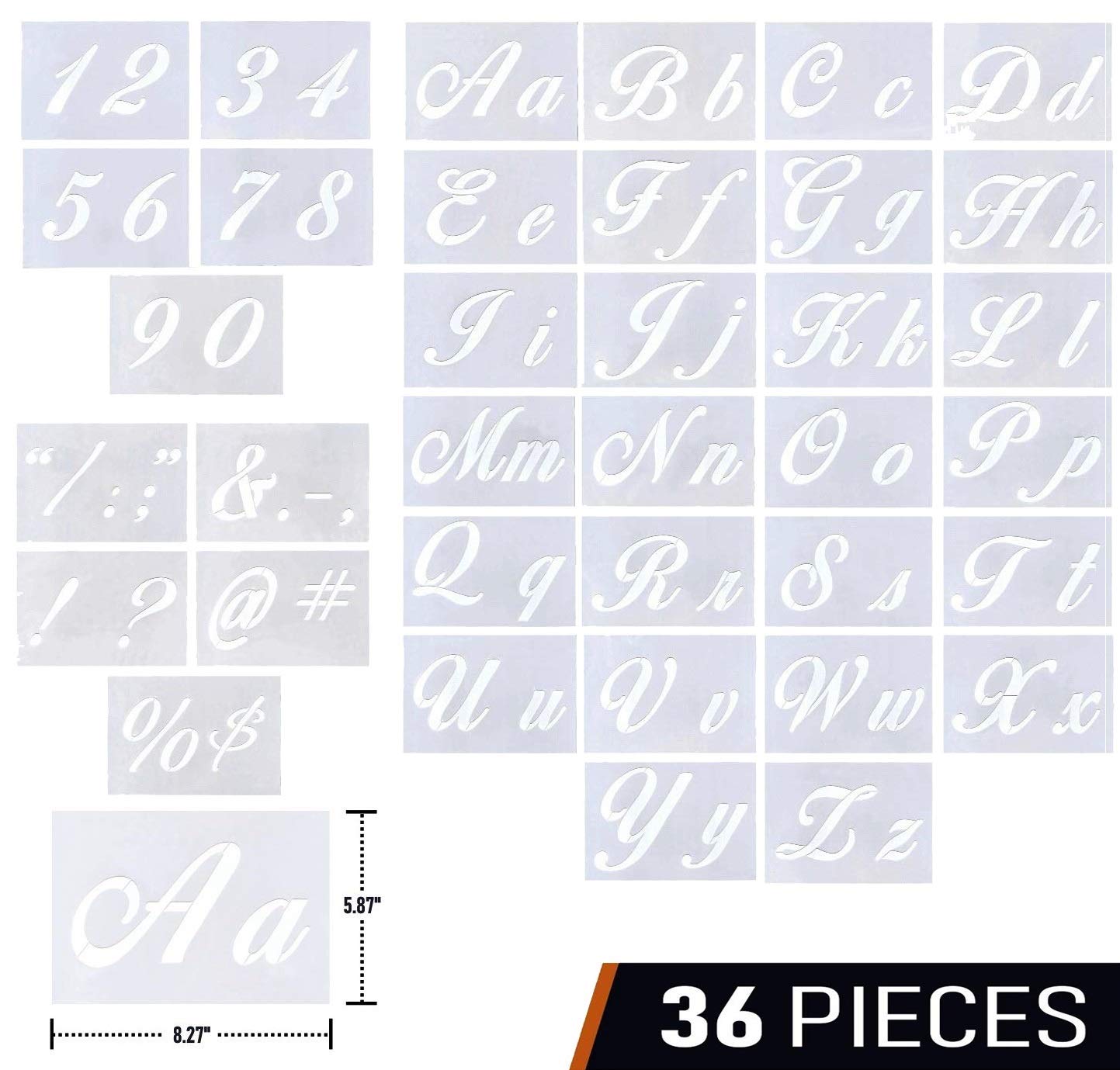 Buy Letter Stencils for Painting on Wood - Alphabet Stencils with ...