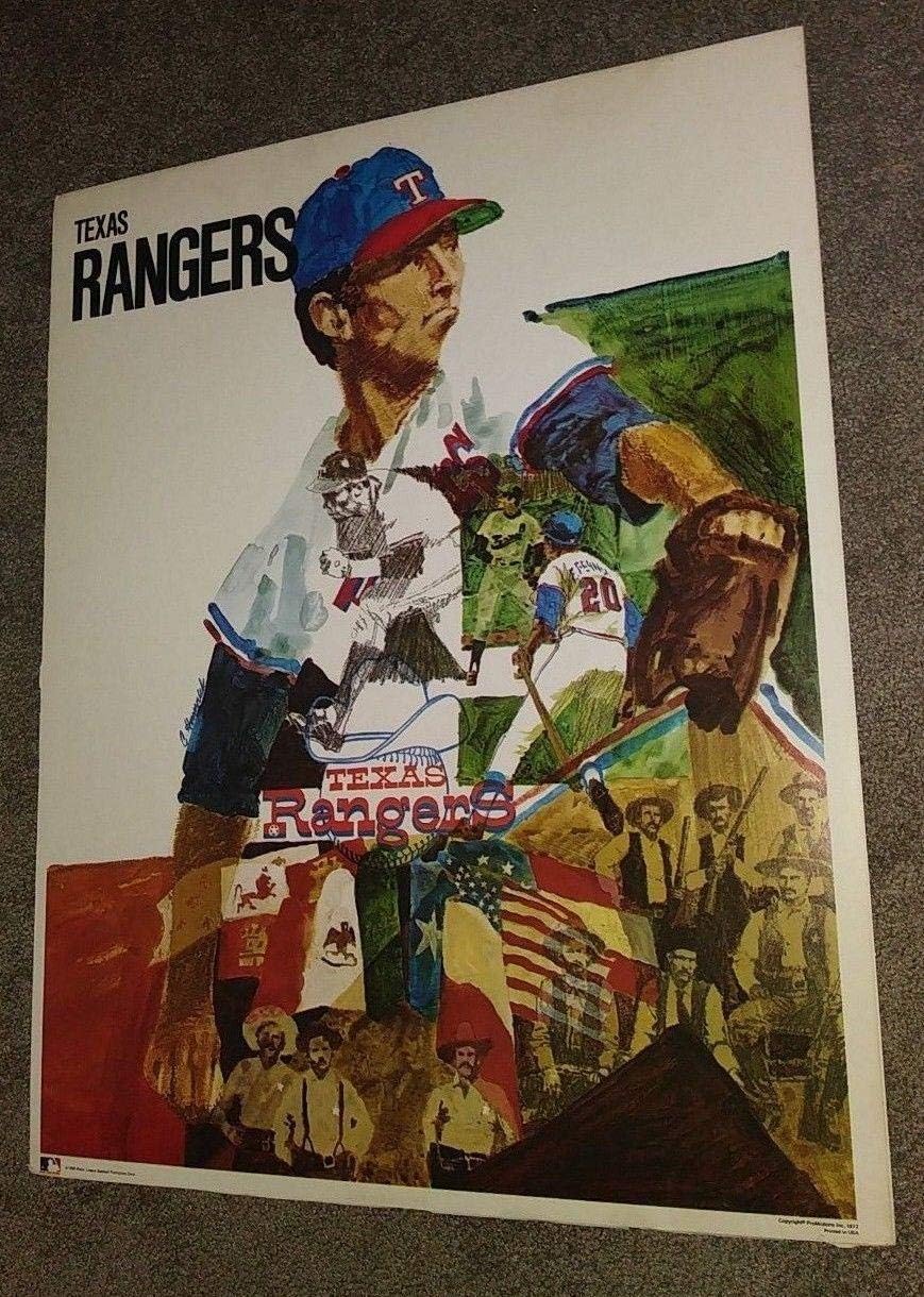 Amazon.com: Vintage 1972 Promotions Inc Texas Rangers Poster Large ...