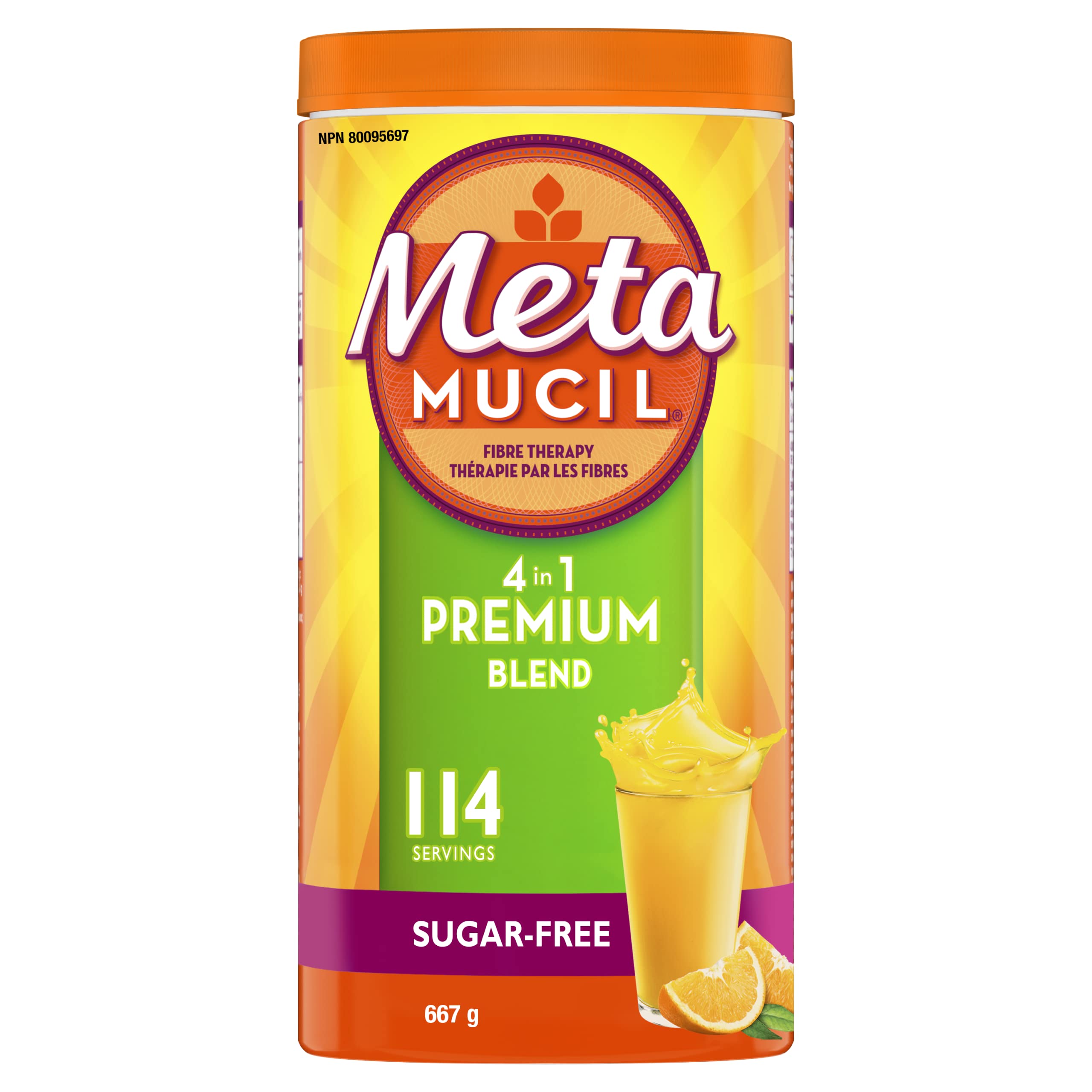 Metamucil, Premium Blend, Daily Psyllium Husk Powder Supplement, Sugar ...
