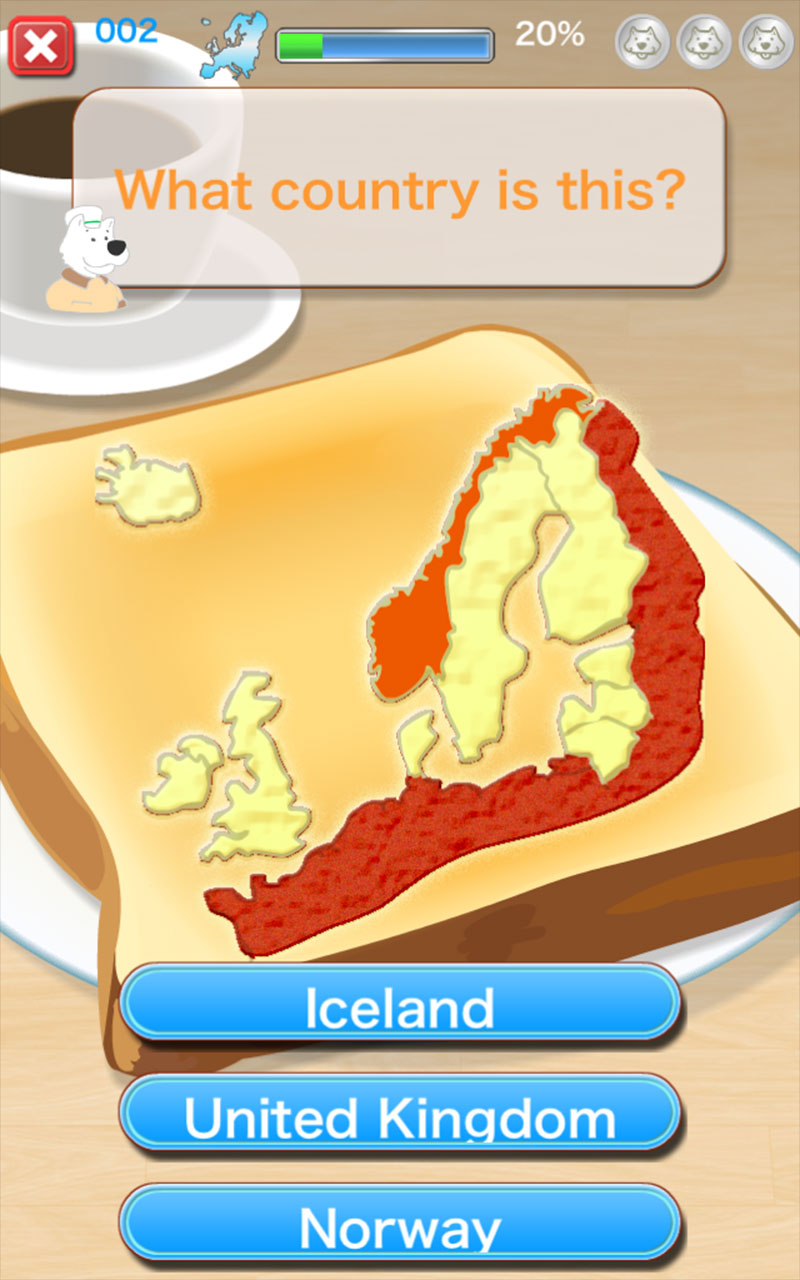 Quiz of map and the national flag： Europe Map Toast - App on Amazon ...