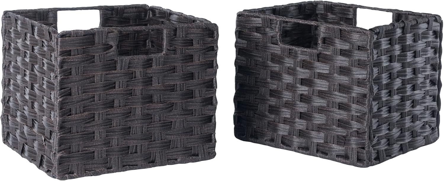 Amazon.com: Foldable Woven Fiber Basket Farmhouse Small Cubby Storage ...