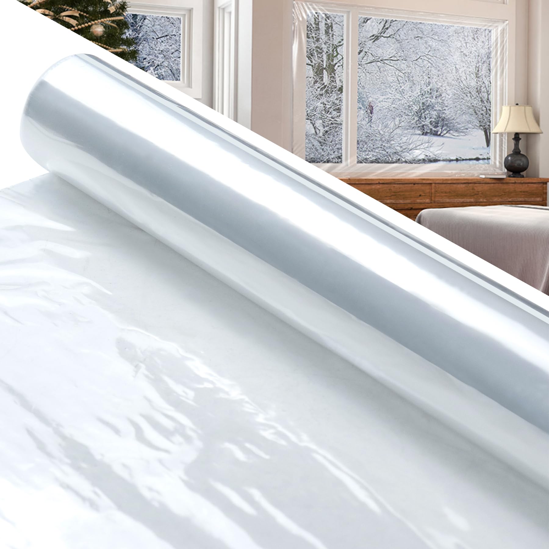 GCGOODS 62 x 900 Inch Window Shrink Film Insulation Kit for Indoor Use ...