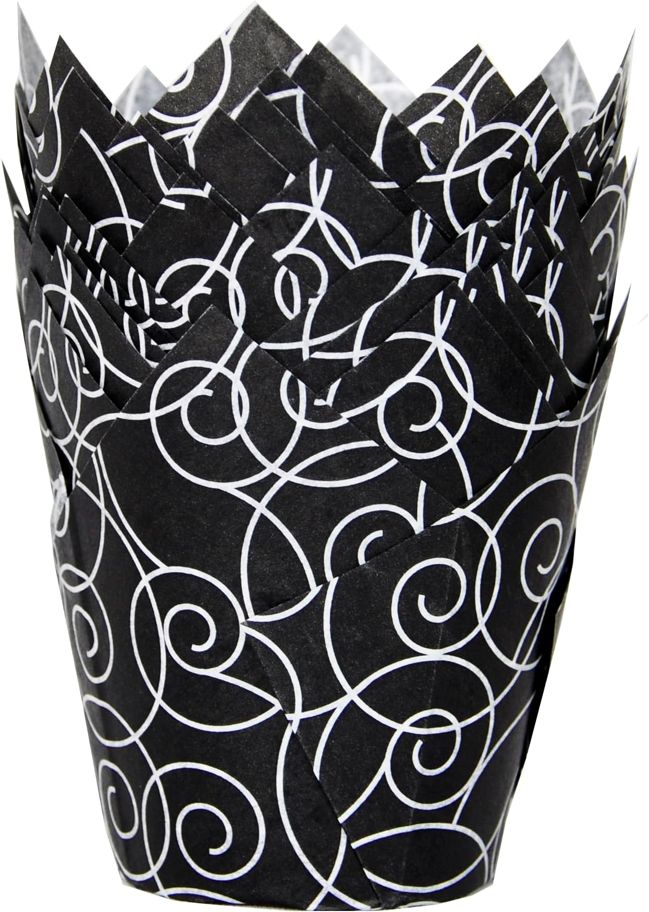 Amazon.com: Cupcake Wrappers, KPOSIYA 100 Pack Cupcake Wraps Filigree ...