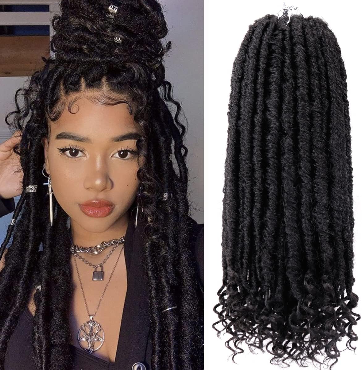 Amazon.com: 6 Pack Gypsy Locs Crochet Hair 18 Inch Crochet Locs 3 Tone ...