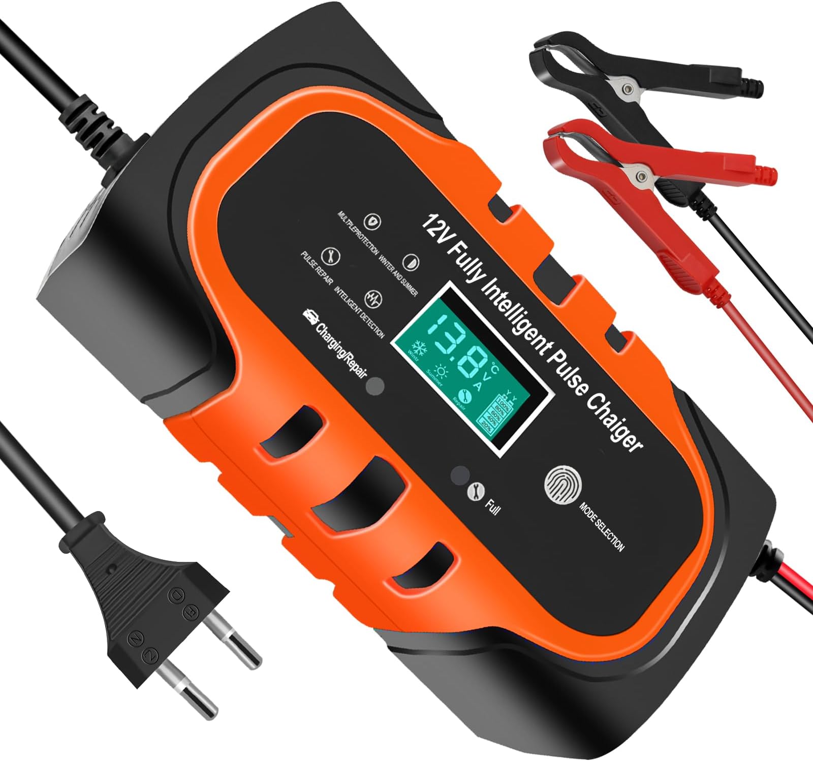 Carica Batteria per Auto, 10A/12V Multi Protezioni Caricabatterie Auto ...