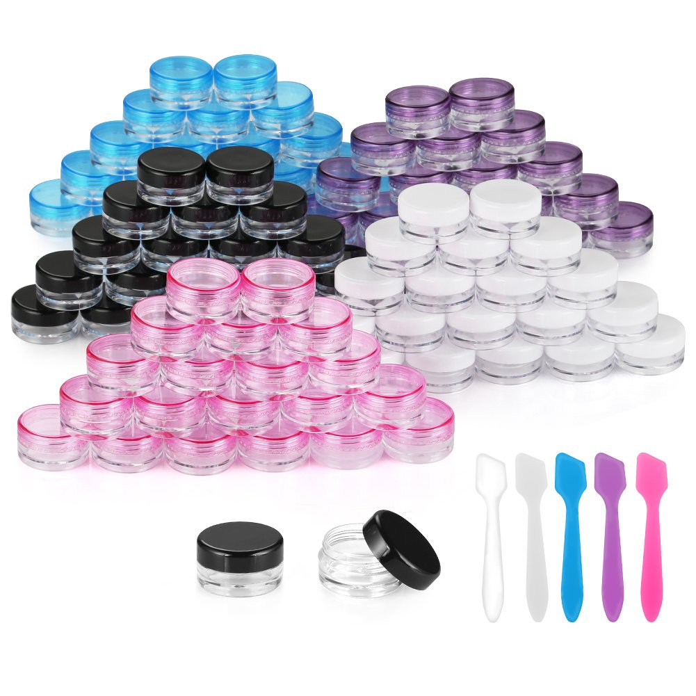 Amazon.com: Accmor 100 Pieces 3g Empty Sample Containers with Lids ...