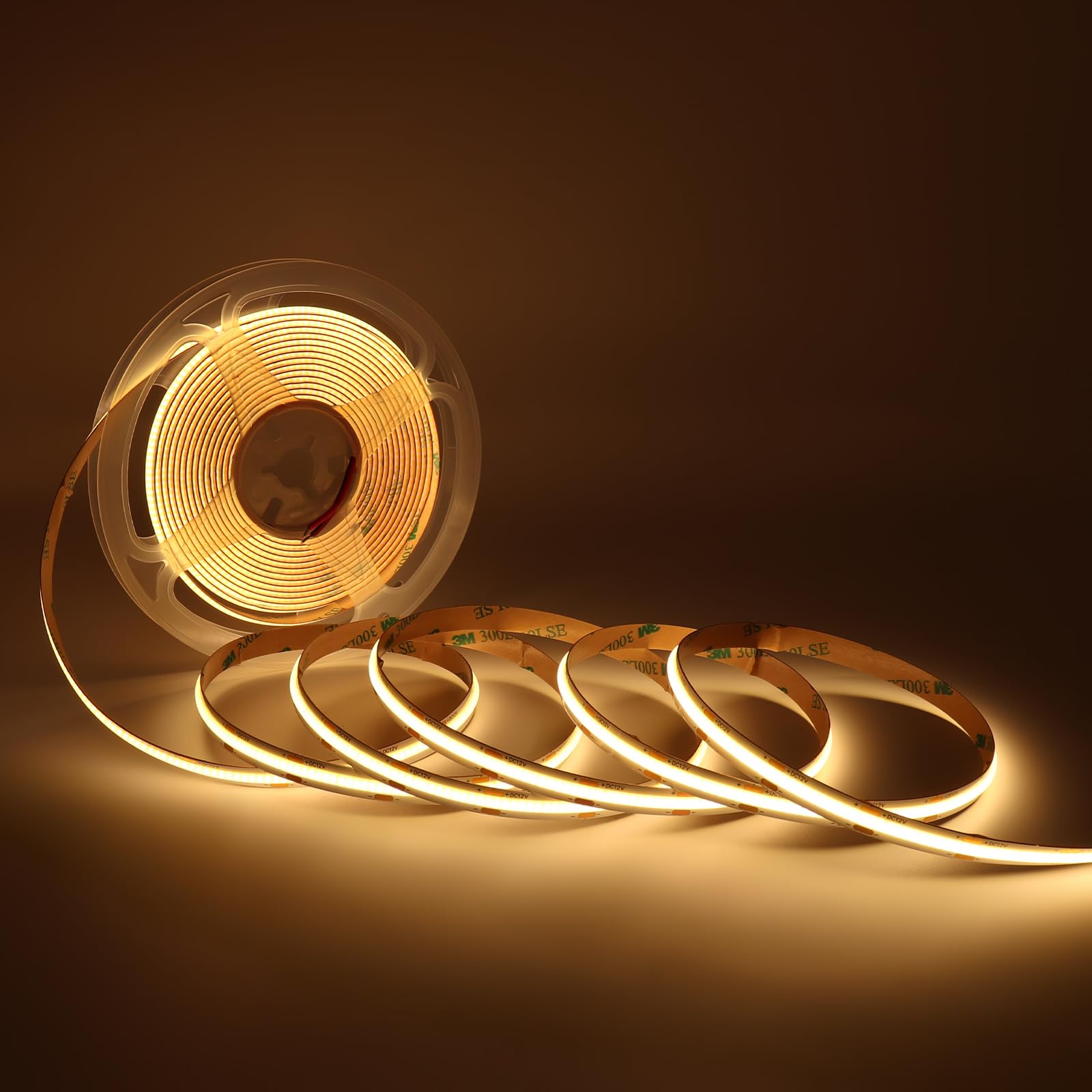 Amazon.com: MALIIGAZA 32.8FT 10m COB LED Strip Light 24V 3000K Warm ...