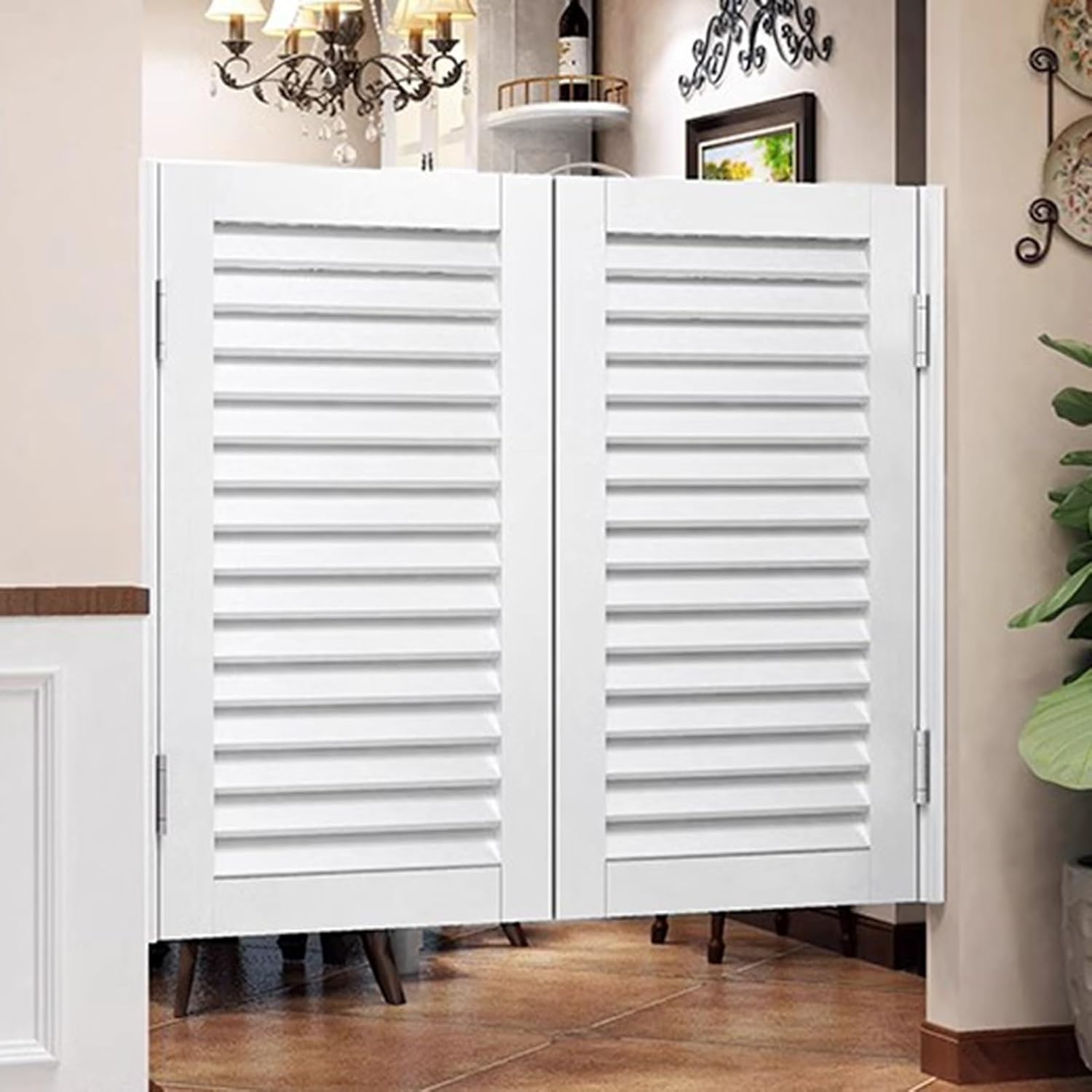 Amazon.com: Swinging Door Cafe Door Indoor Solid Wood Saloon Door White ...