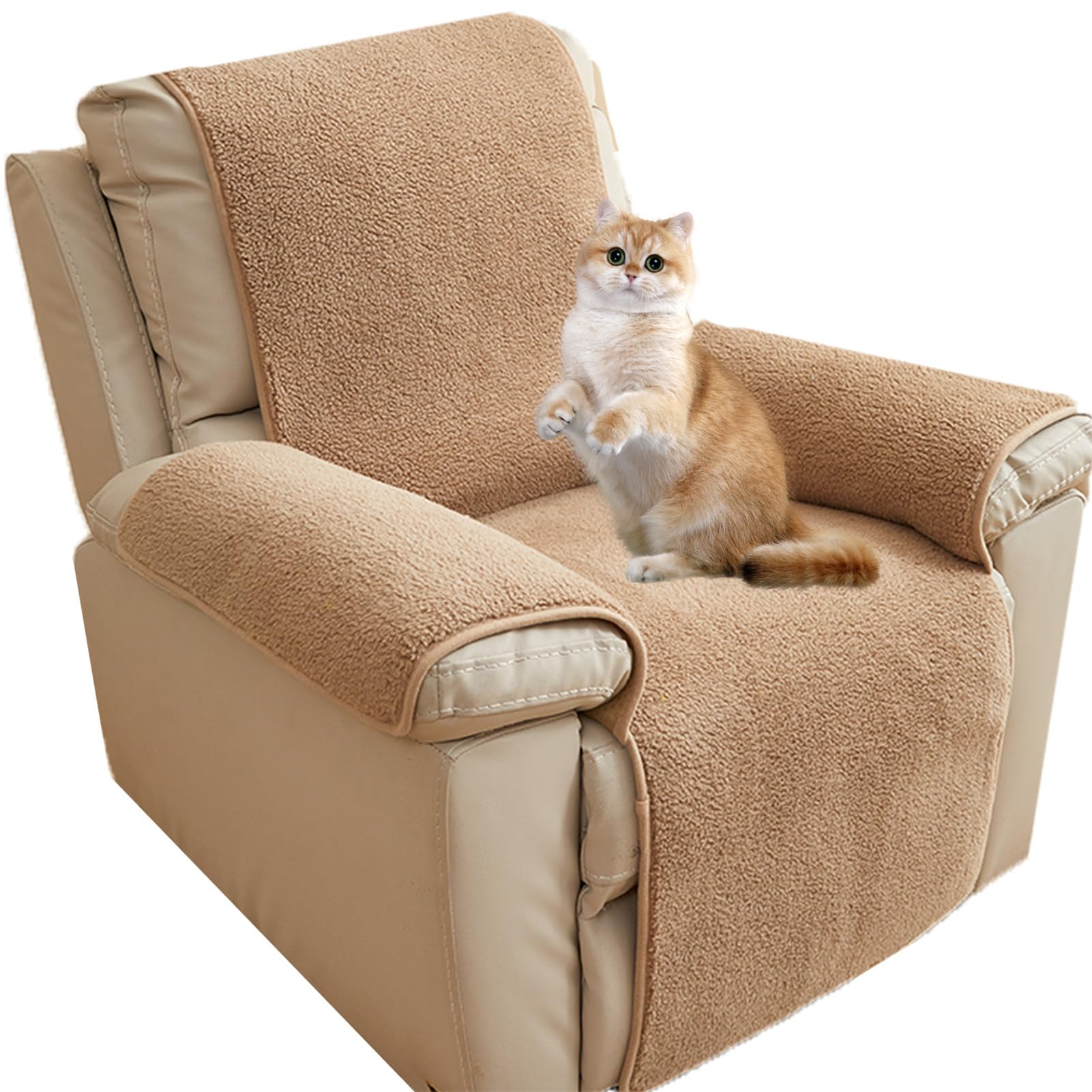 Amazon.com: ZGDDPZA Recliner Chair Cover, 1 Piece Thickened Flannel ...