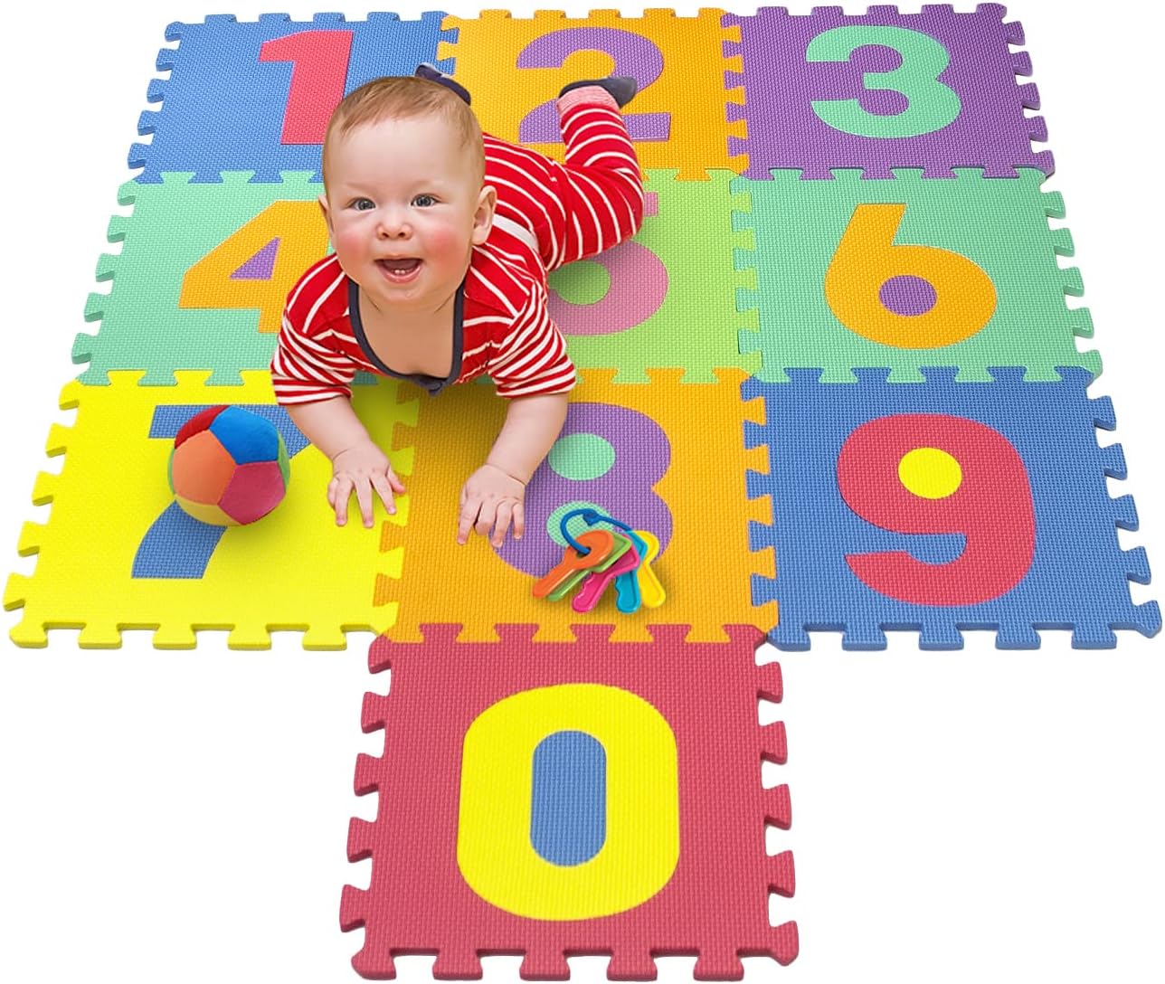 Buy Nasmodo 31 * 31 cm Kids Numbers mat Large Size Floor Number mats ...