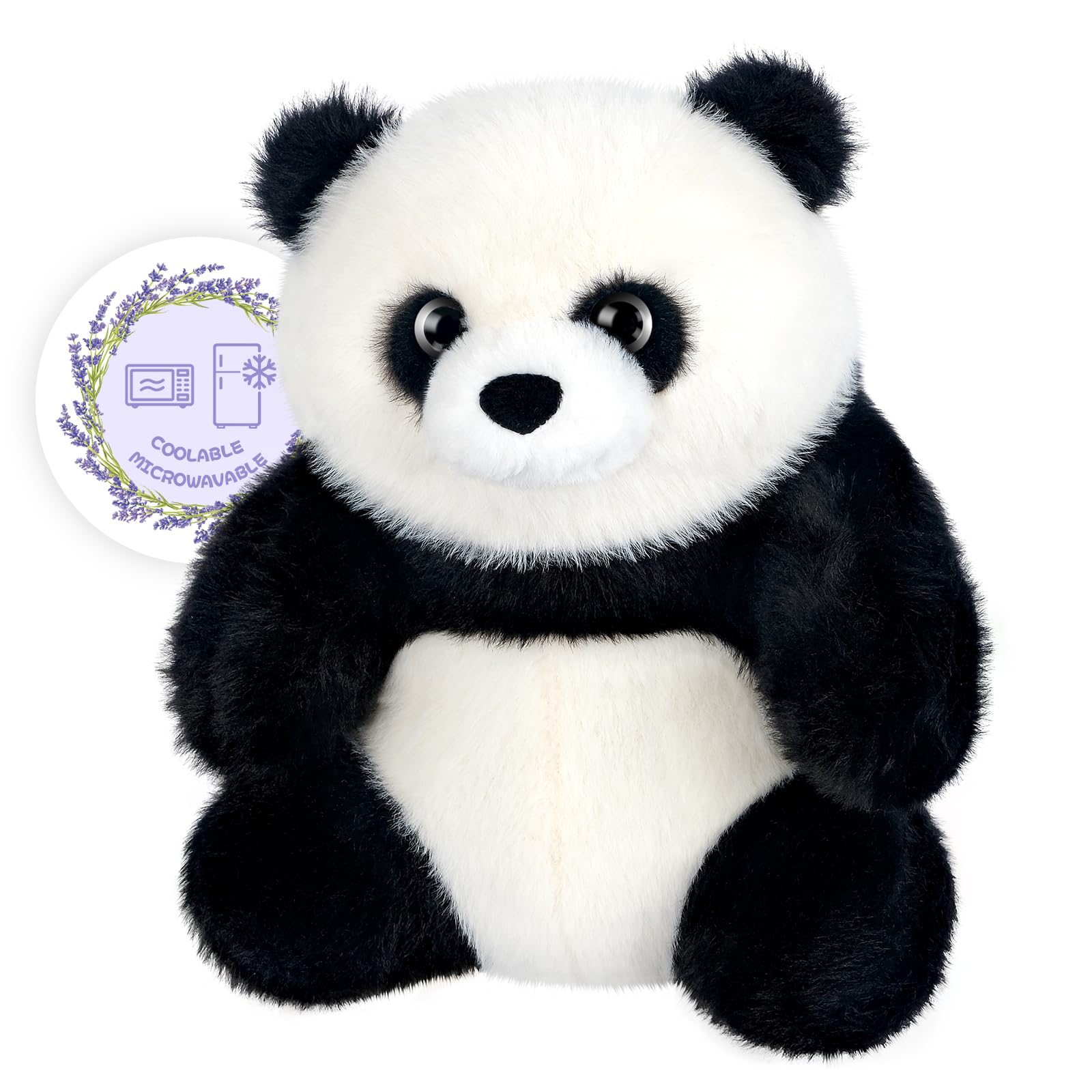 SuzziPals Heatable & Coolable Panda Stuffed Animal, Microwavable ...
