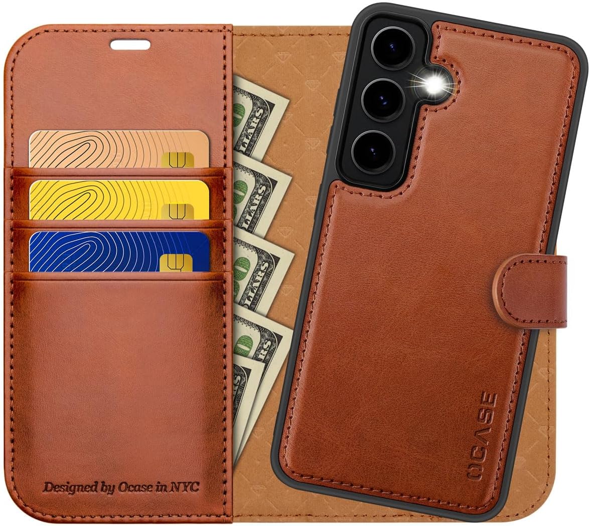 Amazon.com: OCASE for Samsung Galaxy S24 Detachable Wallet Case with Card Holder, [2 in 1] PU ...