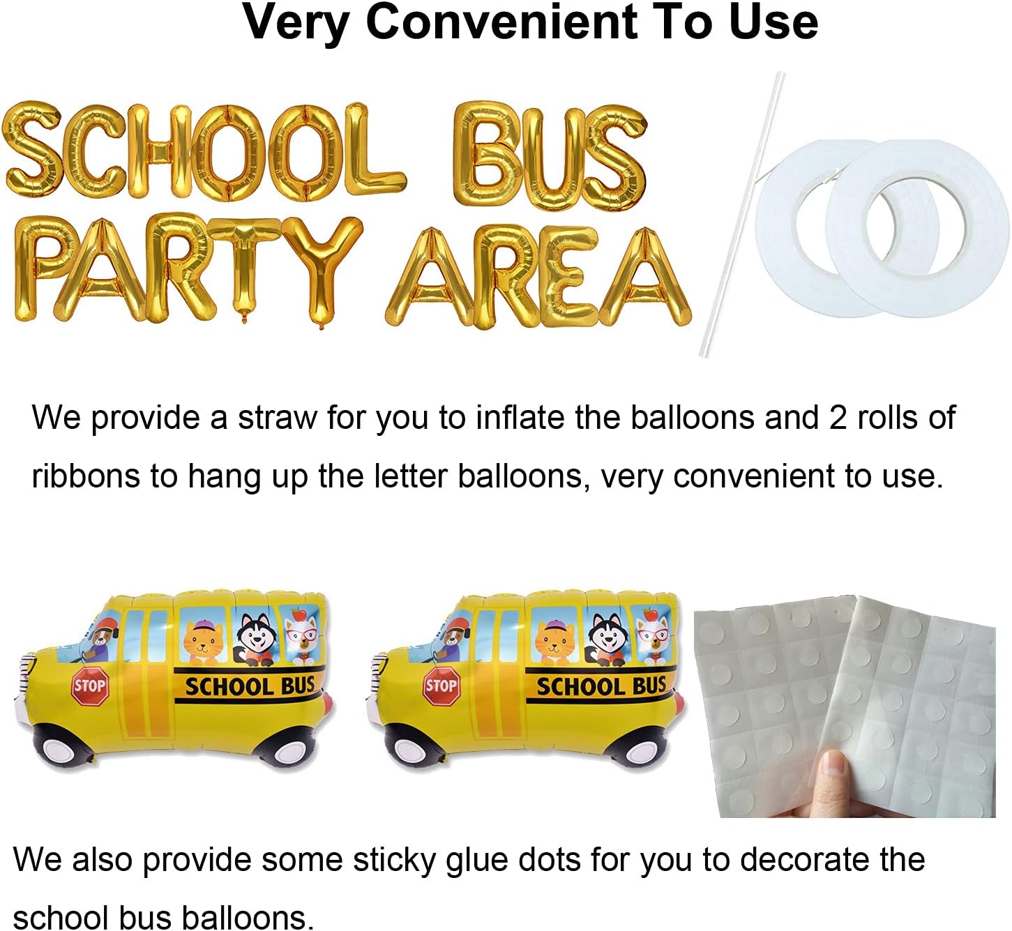 Buy School Bus Themed Birthday Party Decorations, School Bus Birthday ...