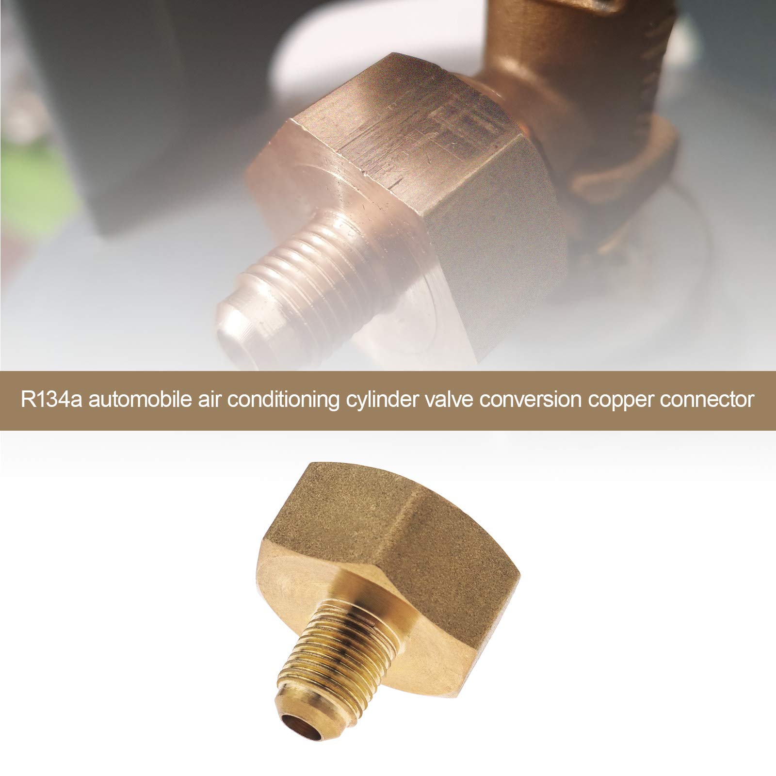 Buy R134A Refrigerant Tank Adapter 1/4 Inch Male to 3/4 Inch Female SAE ...