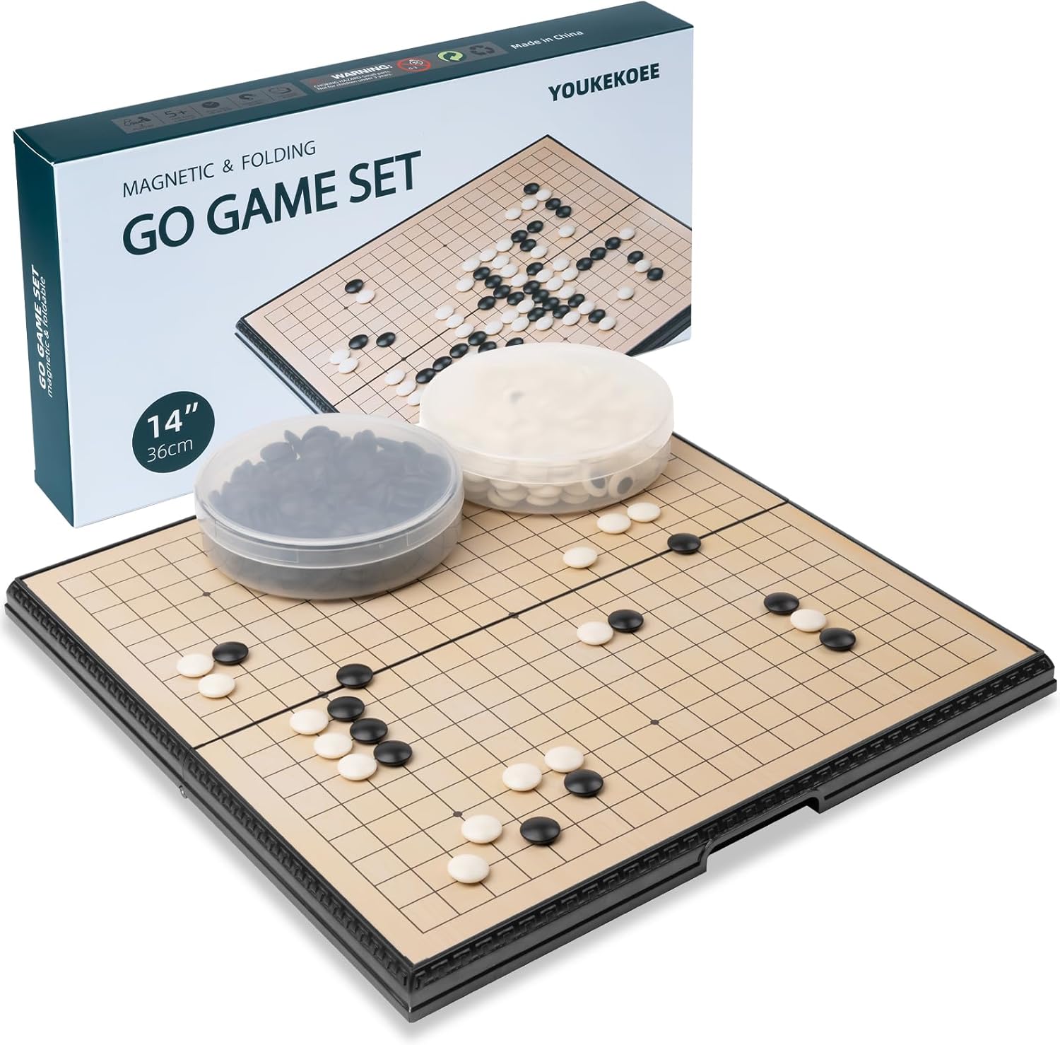 Amazon.com: YOUKEKOEE Go Set Magnetic Foldable Portable Travel Game Set ...