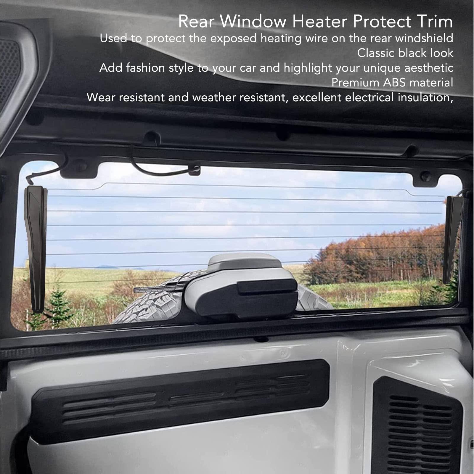 Bronco Defogger Guard 1 Pair Rear Window Heater Protect Trim Electrical ...