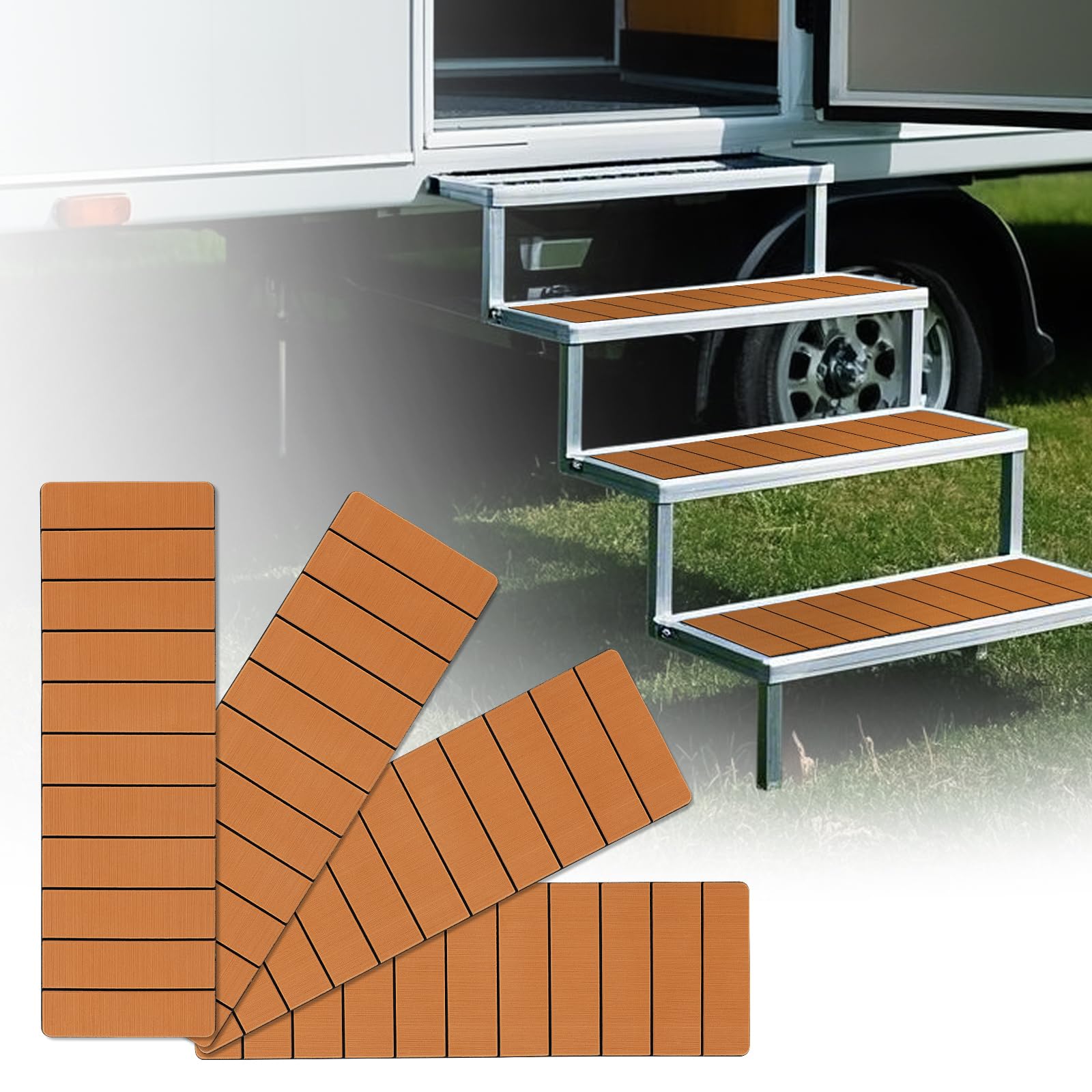 Snapklik.com : RV Step Covers 4 Pack, EVA Foam RV Stair Covers 24 X 7.5 ...