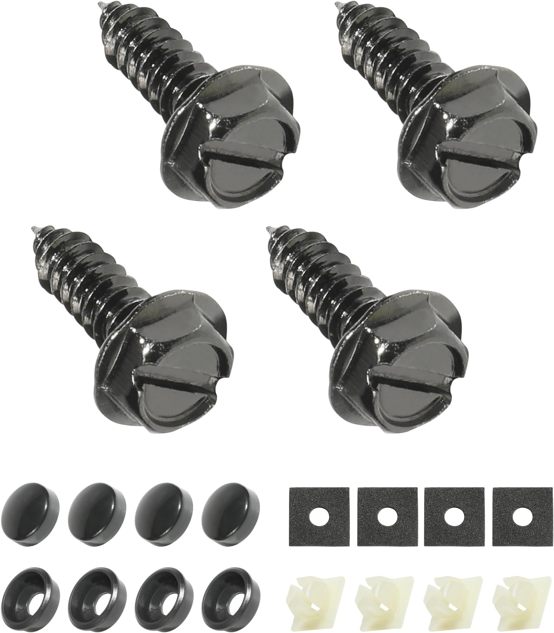 Amazon.com: RACOONA License Plate Screws,Rustproof License Plate Screw ...