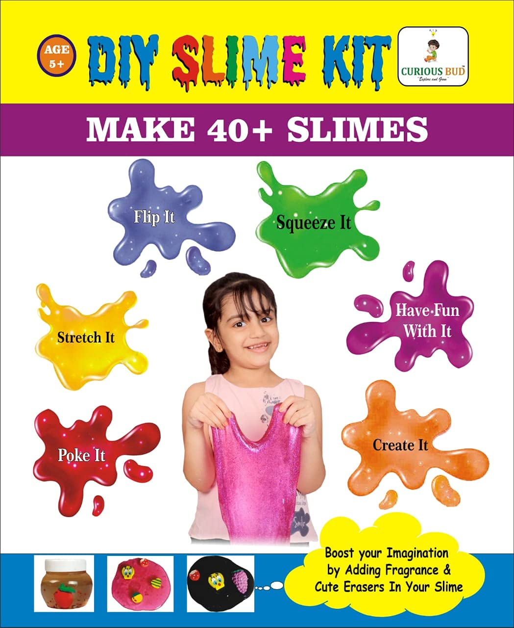 Buy Curious Bud DIY Slime Making Kit, Make 40+ Slimes with Different ...