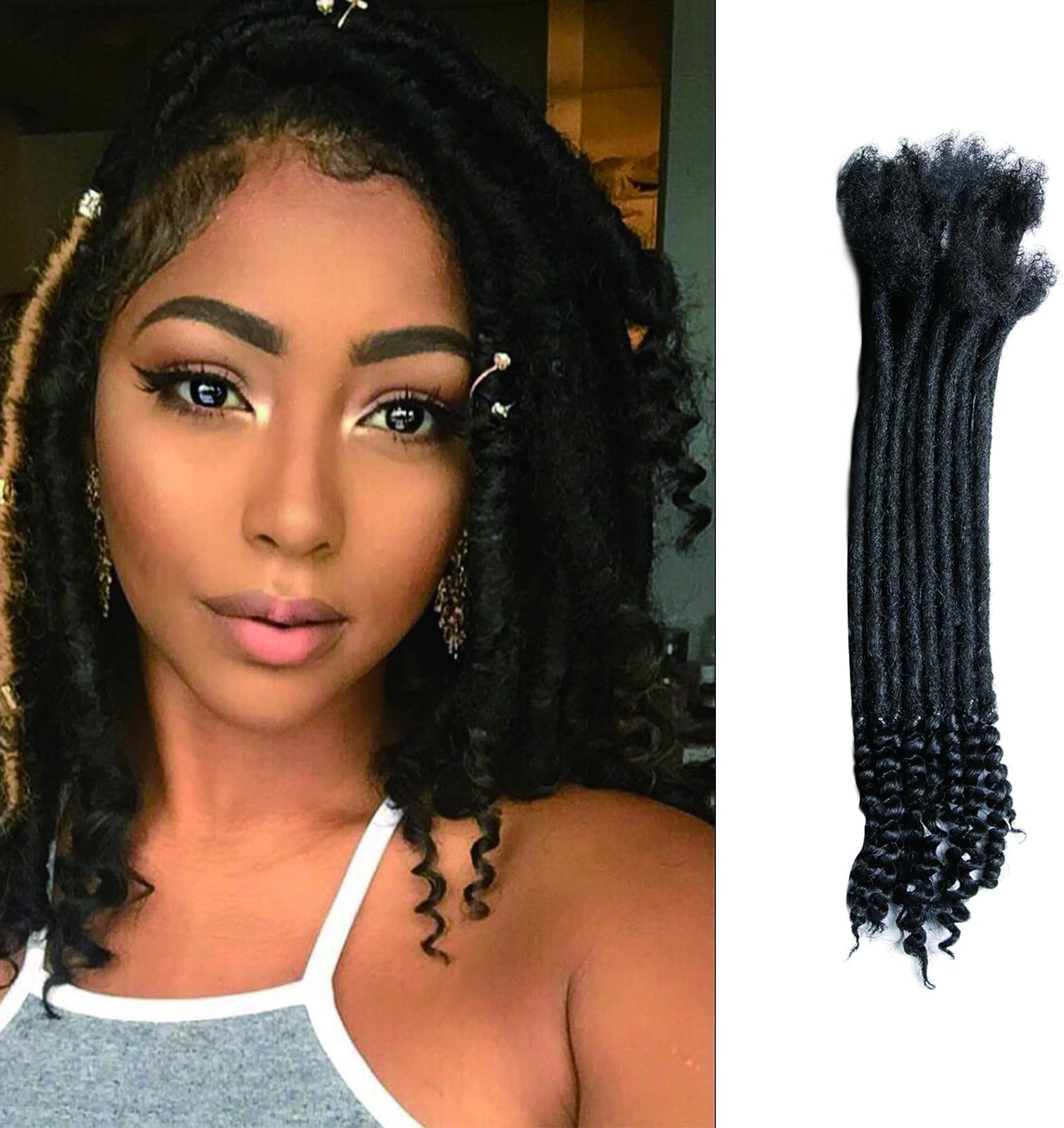Amazon.com: EV&ET Loc Extension Human Hair 100% Huamn Hair Dreadlocks ...