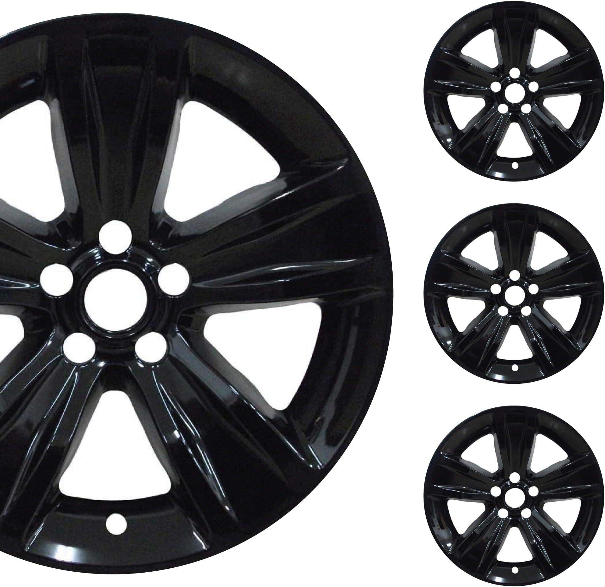 Amazon.com: Brighter Design Set of 4 Gloss Black 5 Spoke 18" Wheel ...