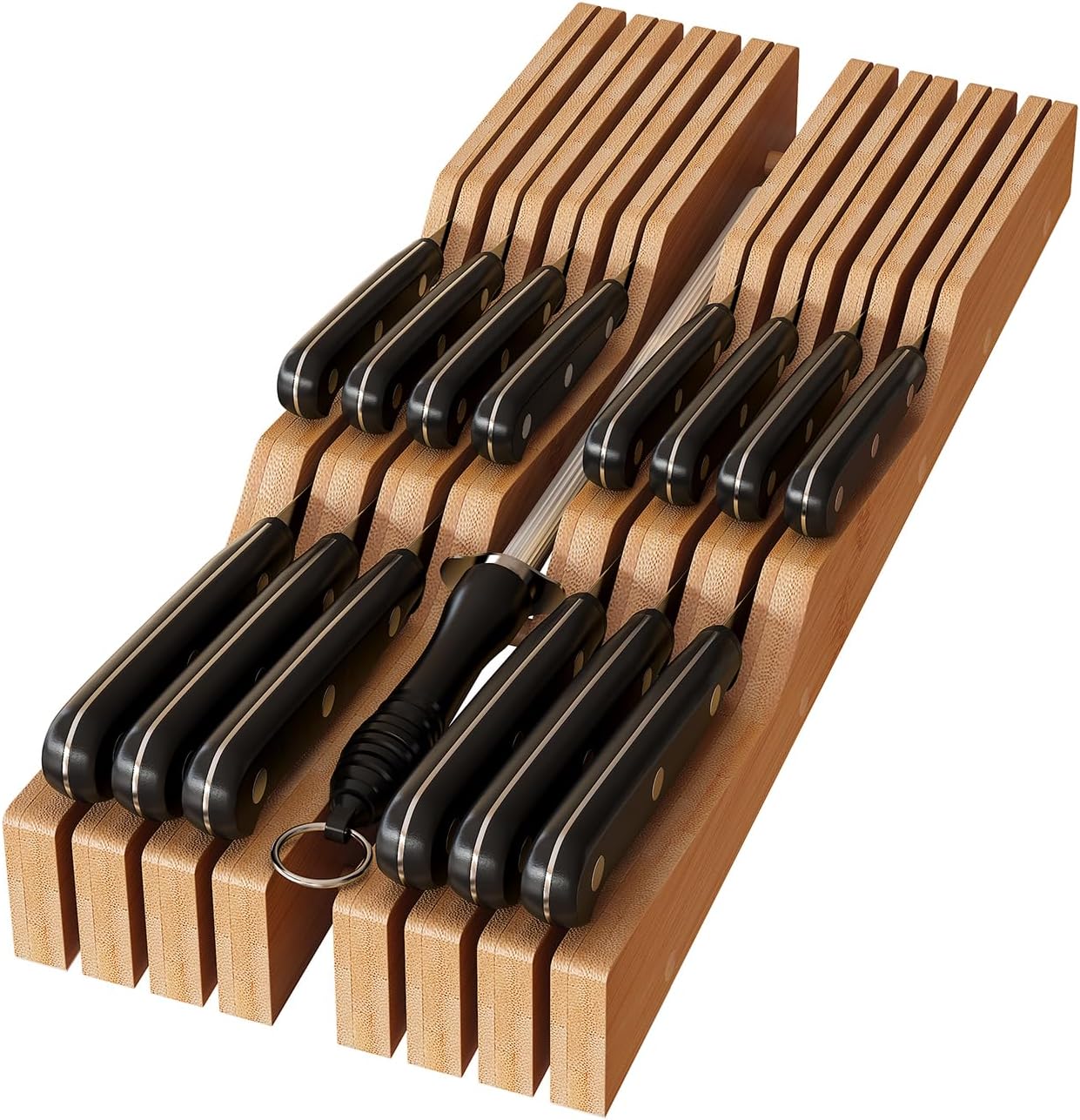 Amazon.com: In Drawer Knife Block Kitchen Drawer Organizer Tray for ...