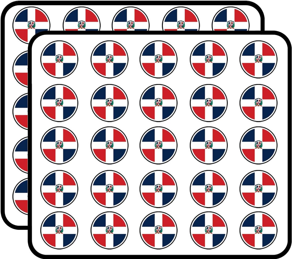 Amazon.com: Dominican Republic Flag Sticker for Scrapbooking, Calendars ...