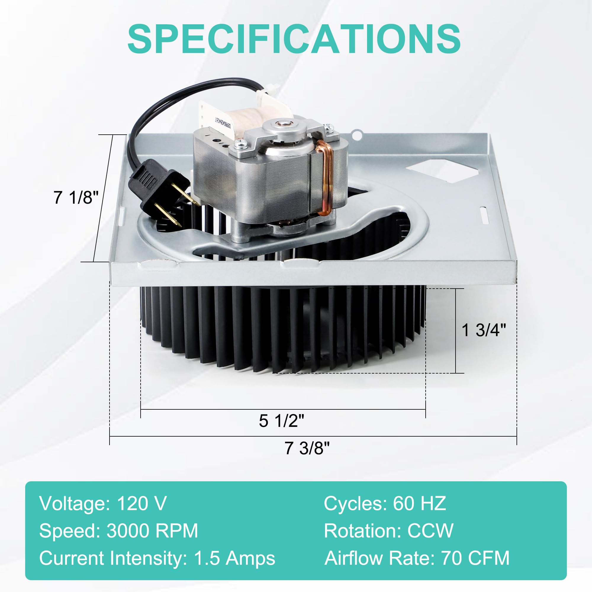 Snapklik.com : S97017450 Bathroom Fan Motor Assembly For Broan NuTone ...