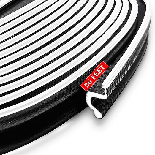 Extra Wide Weather Stripping Door Seal, Black Kerf Weatherstripping for ...