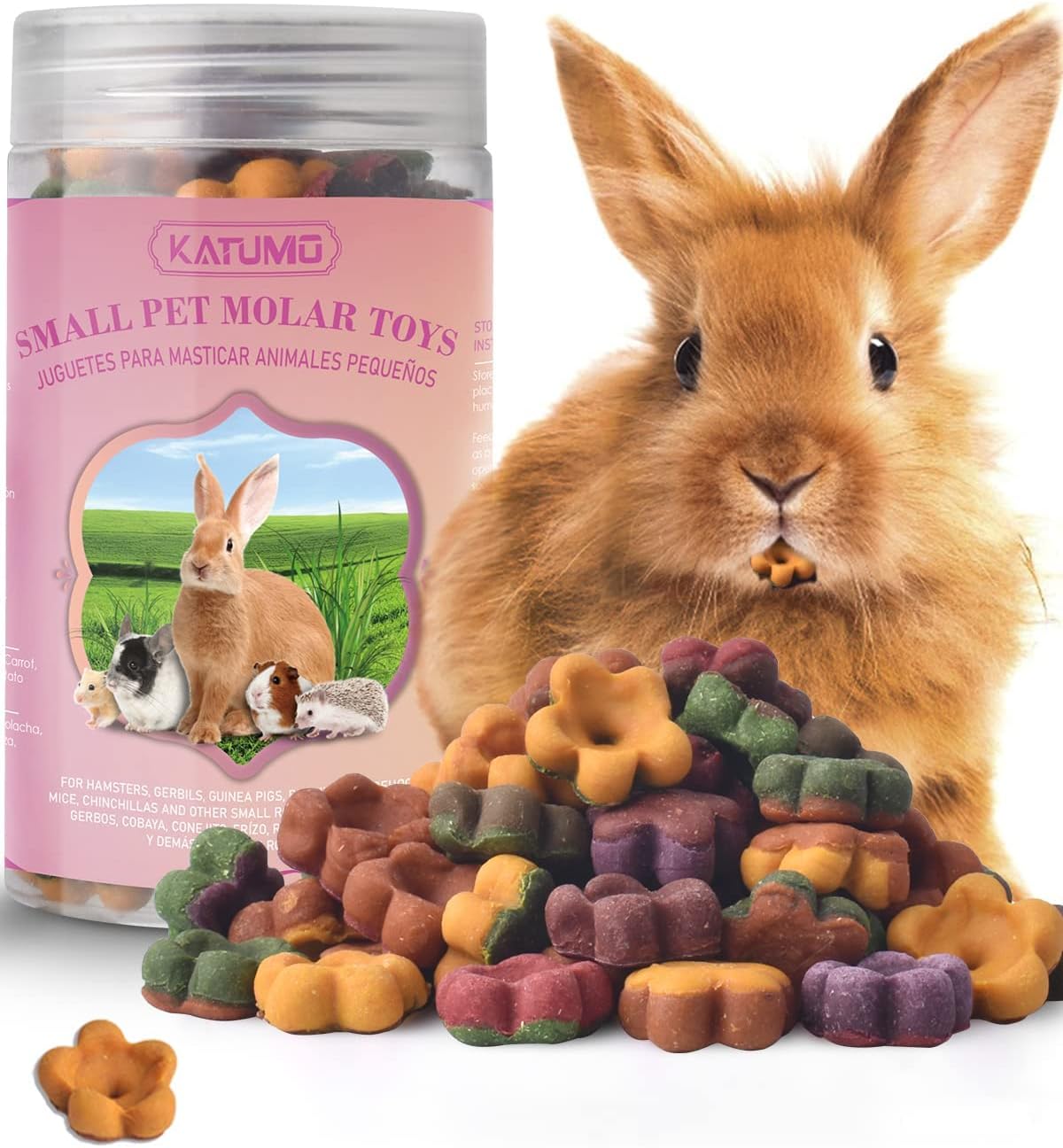 Amazon.com : KATUMO Rabbit Rreats Bunny Chew Toy Timothy Hay Rabbit ...