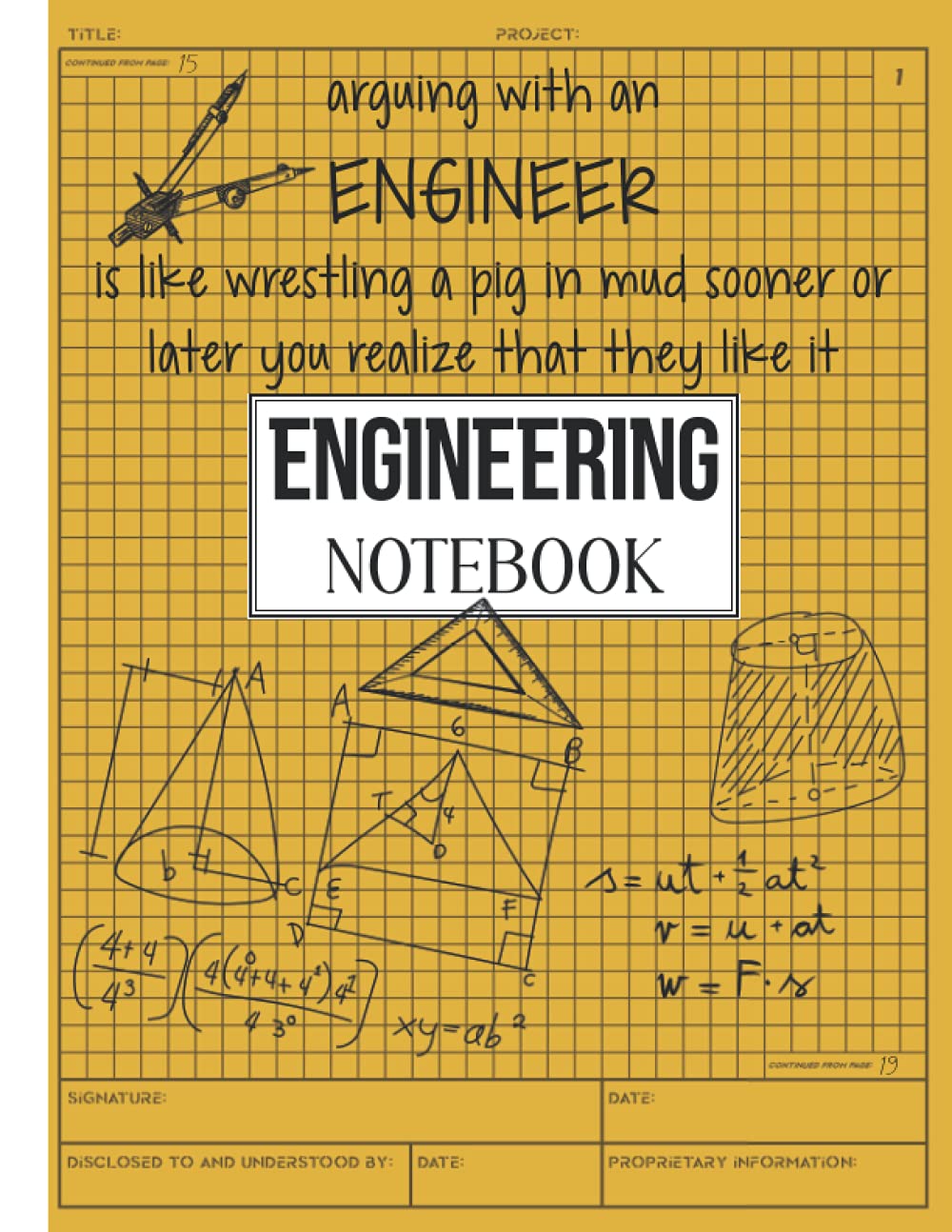 Engineering Notebook: A Graph Paper Composition Notebook for Math and ...