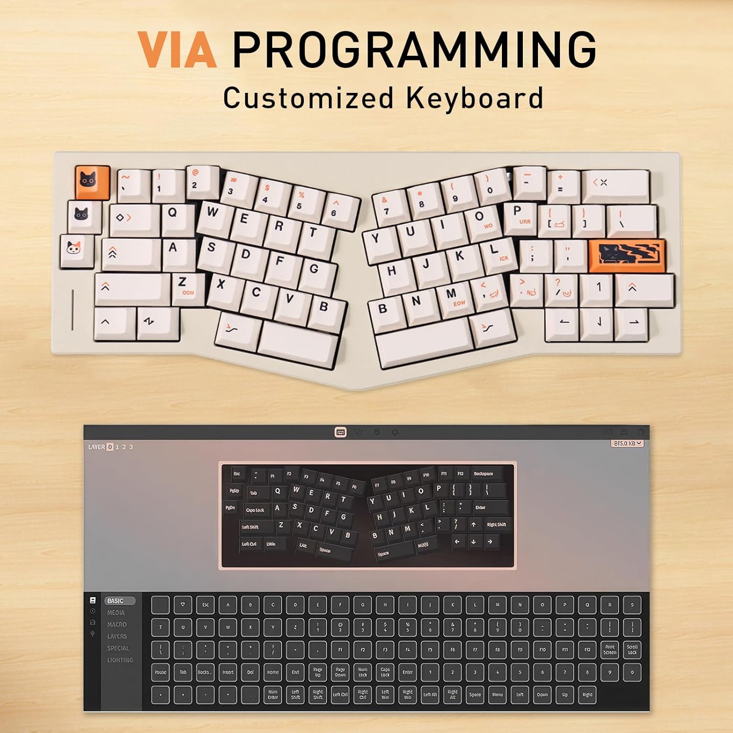 WEIKAV A67 Ergonomic Mechanical Keyboard Alice Barbados | Ubuy