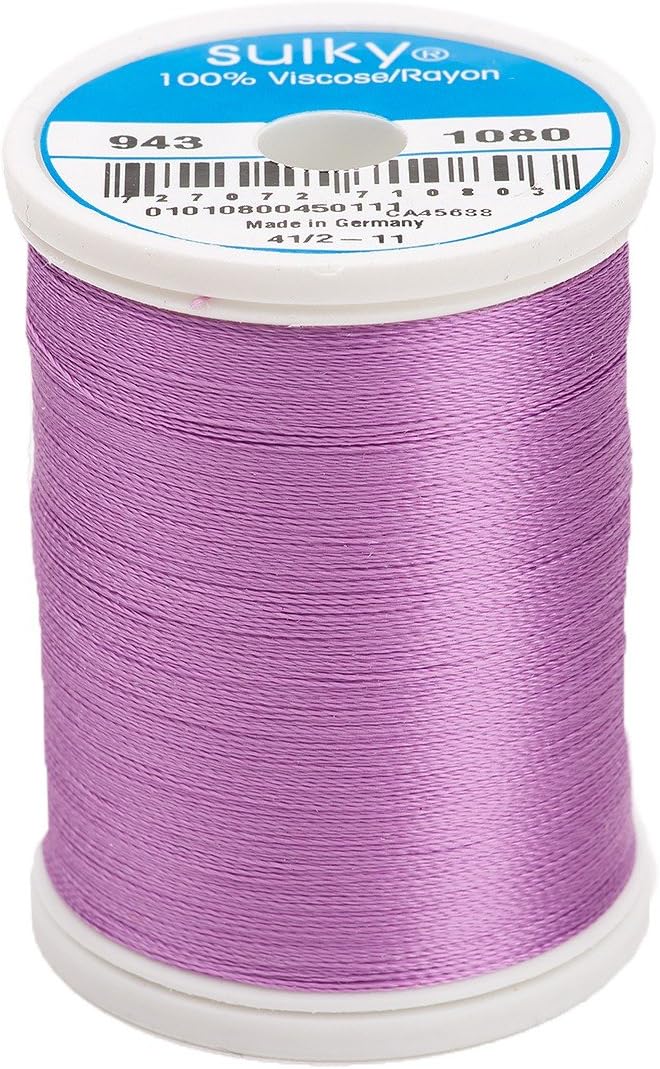 Amazon.com: Sulky Of America 268d 40wt 2-Ply Rayon Thread, 850 yd, Orchid