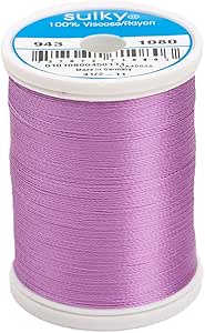 Amazon.com: Sulky Of America 268d 40wt 2-Ply Rayon Thread, 850 yd, Orchid