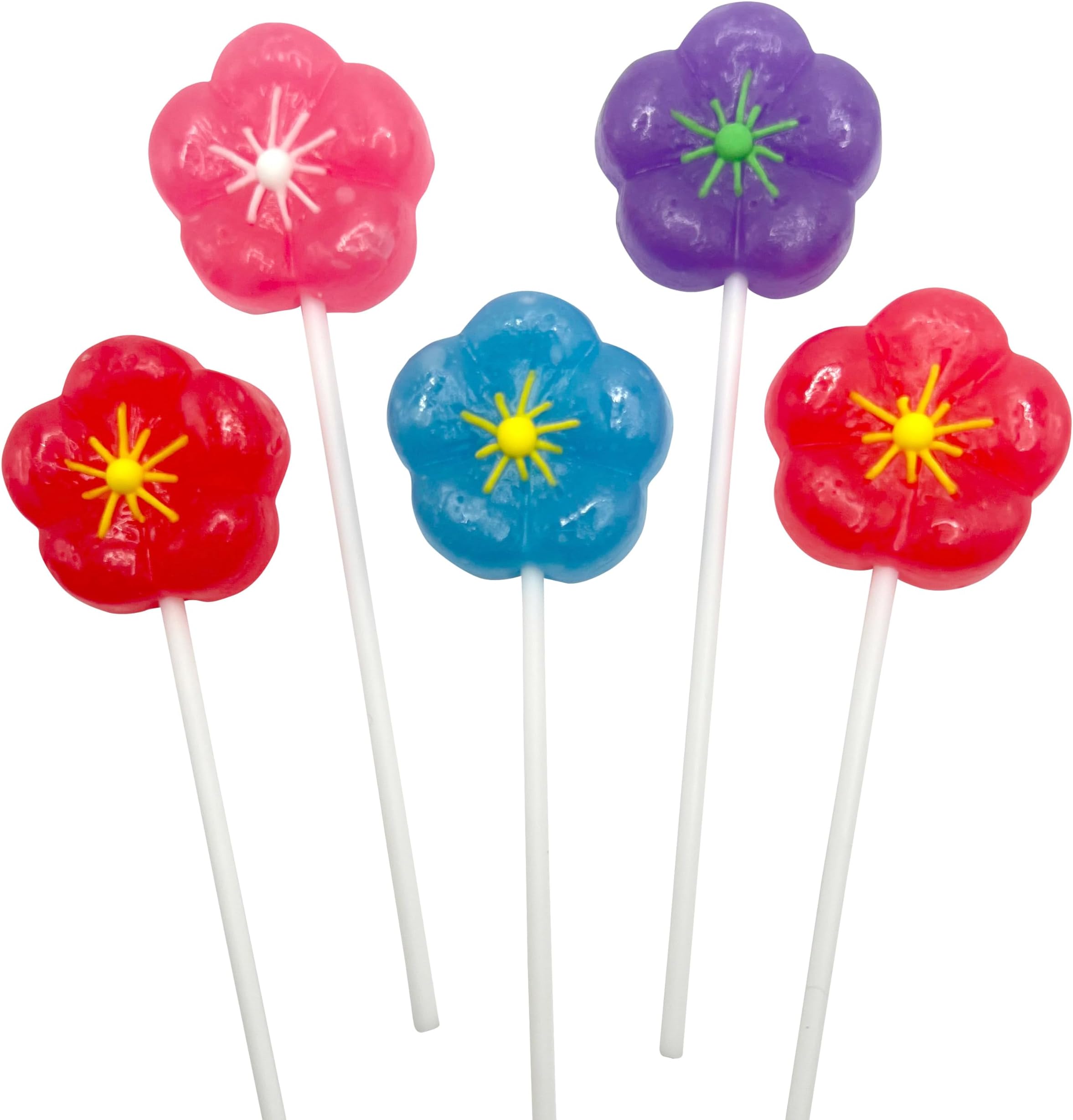 Amazon.com : Flower Candy Lollipops - 24 Individually Wrapped Suckers ...