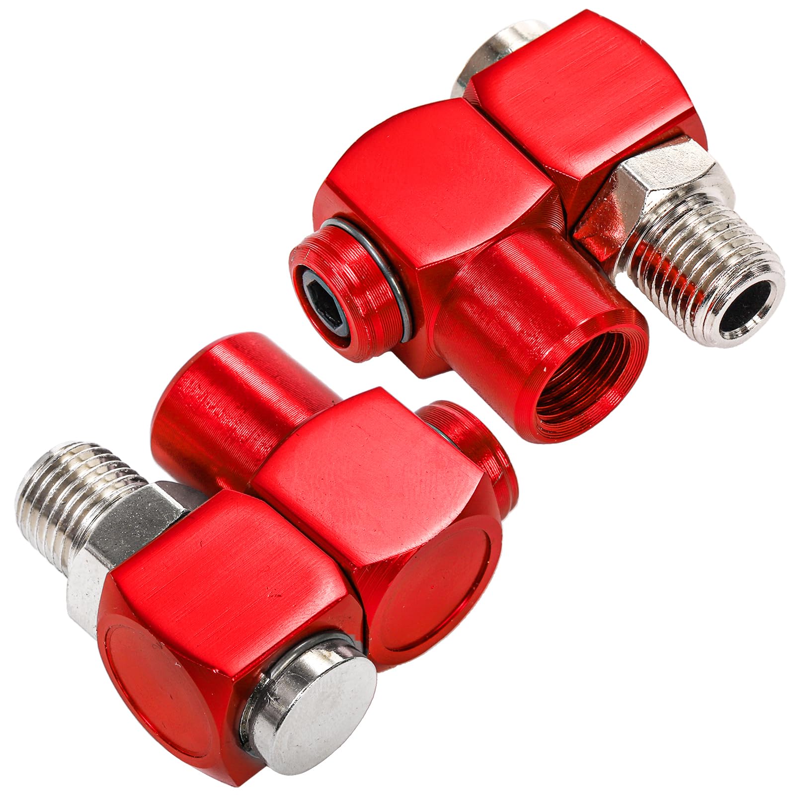 Snapklik.com : 4 Pack NPT 360 Degree Swivel Air Hose Fittings, 1/4 Inch Aluminum Male And Female ...