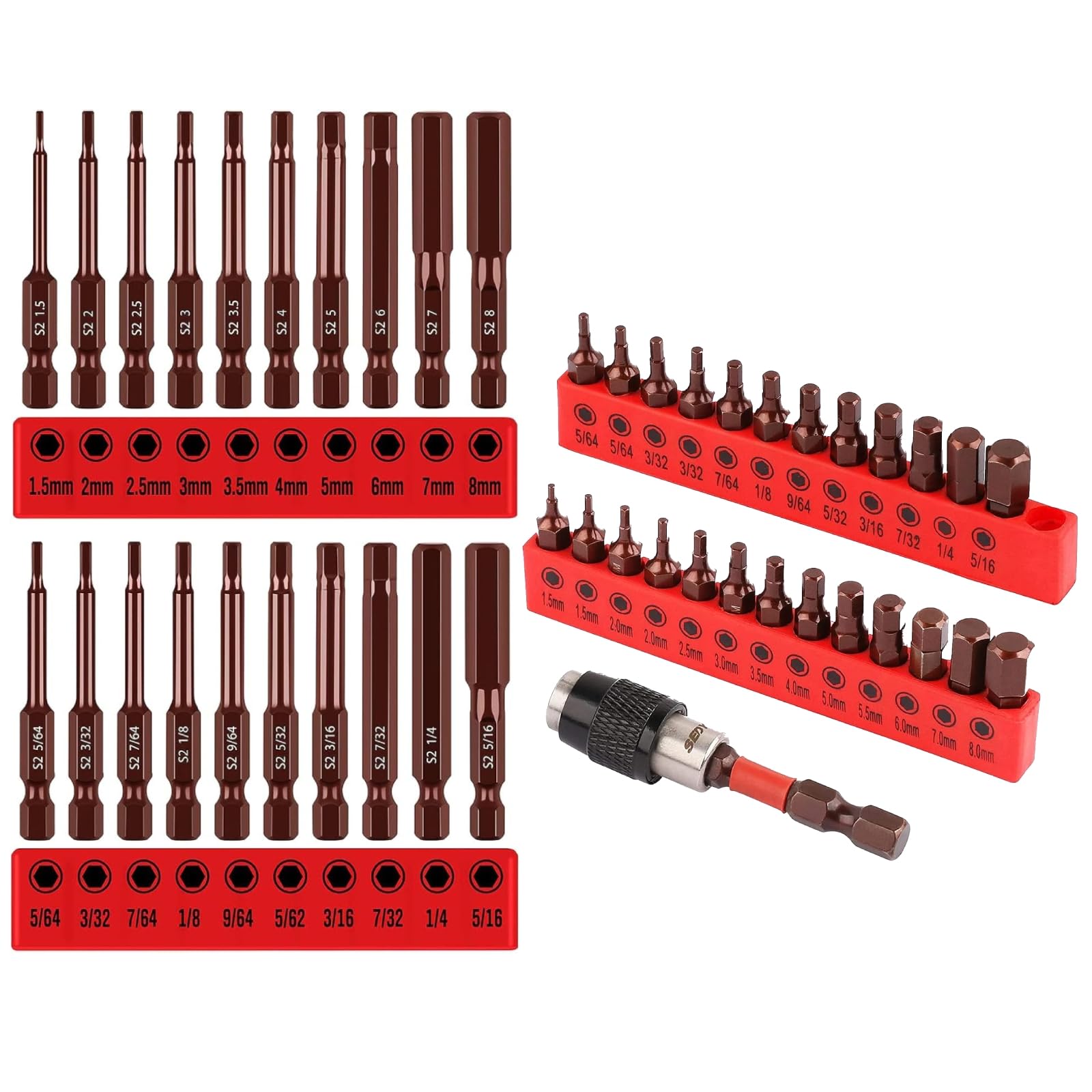 45-Piece SAE & Metric Hex Bit Set - Amazon.com
