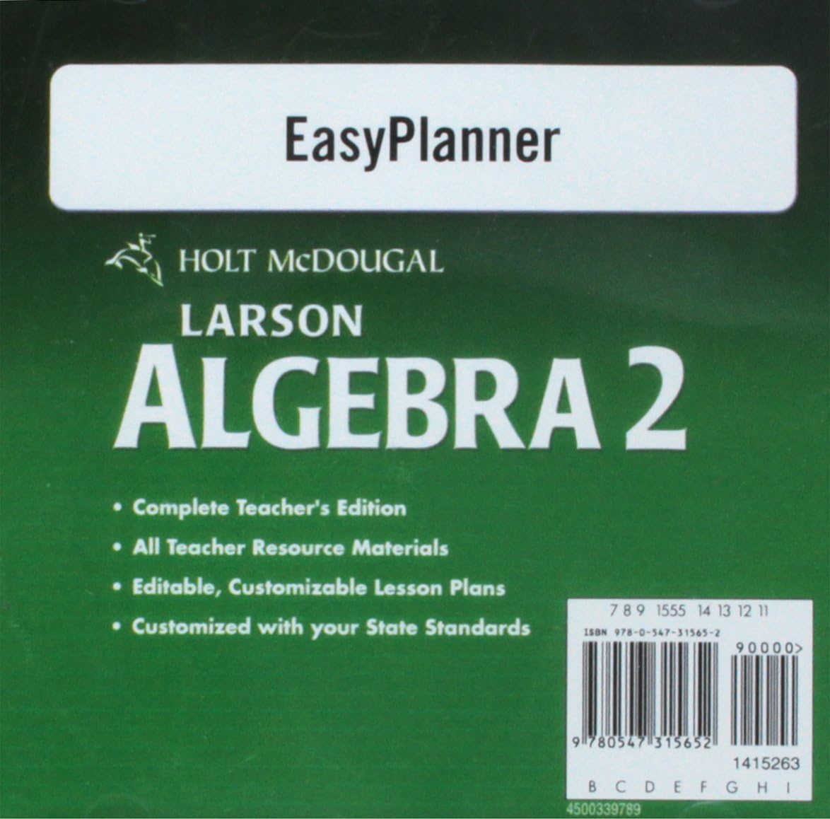 Amazon.com: Holt McDougal Larson Algebra 2: Easy Planner DVD-ROM