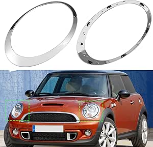 Amazon.com: Abodvu Compatible with MINI Cooper Headlight Trim Ring 2007 ...