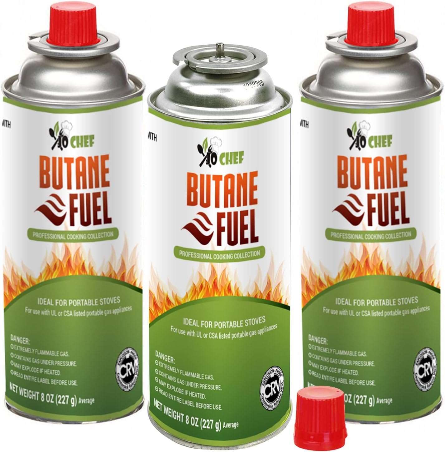 Amazon.com: Jo Chef Butane Fuel Canister, 8 oz Butane Cylinder, Pure ...