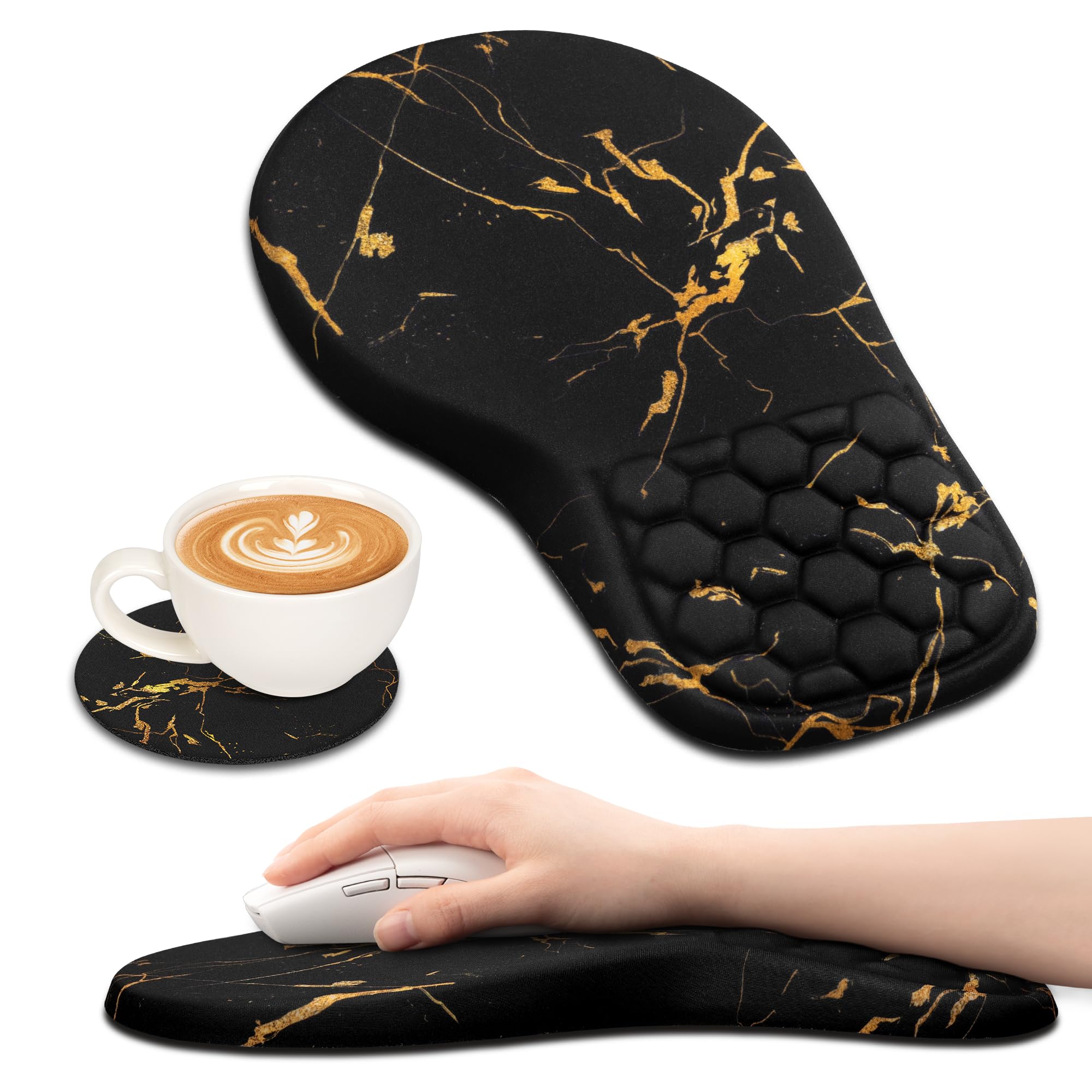 Amazon.com: EYROZILL 2 in 1 Ergonomic Mouse Pad with Wrist Support ...