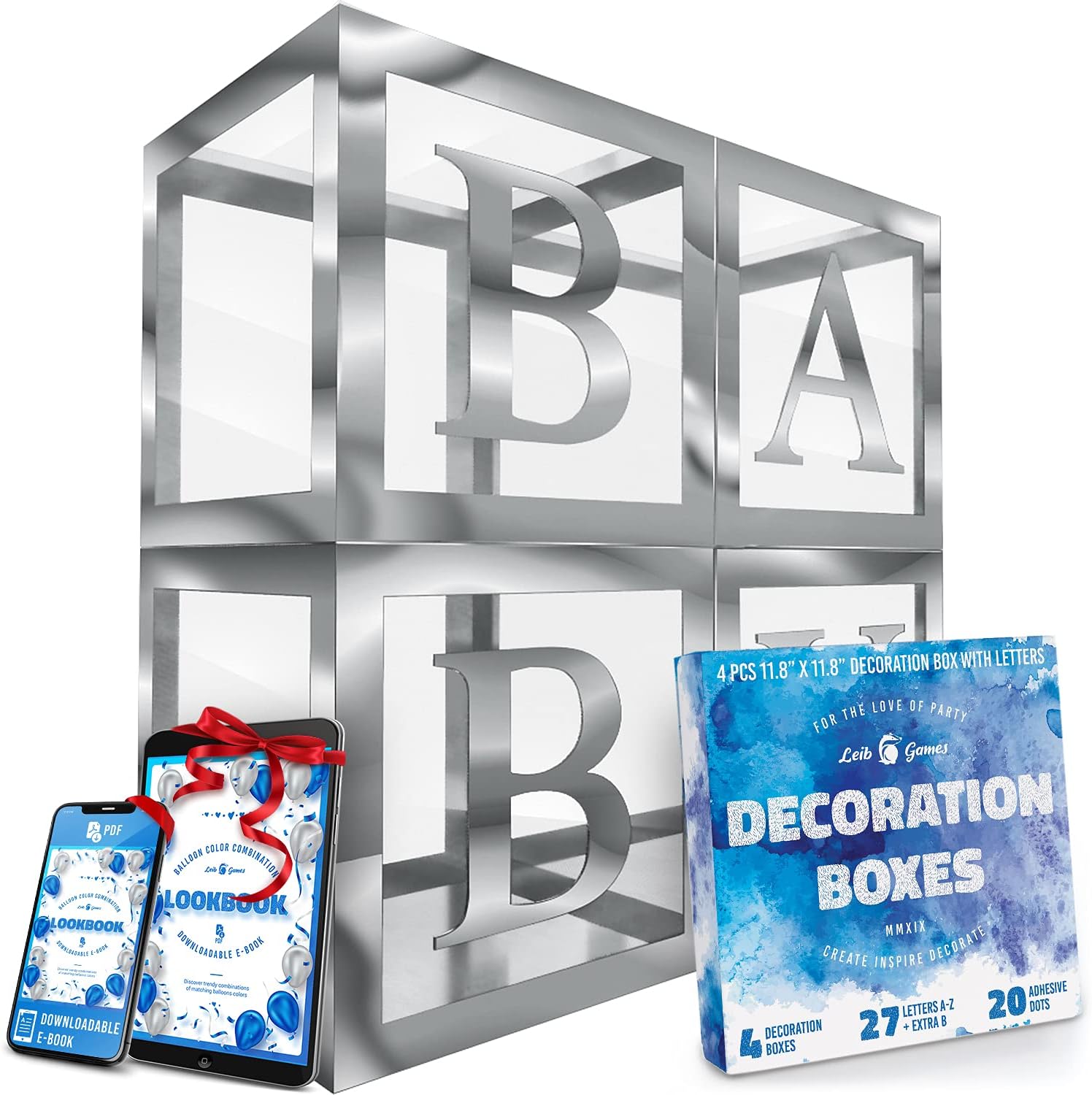 Amazon.com: Aimto Clear Balloon Boxes for Party Decorations - Black ...