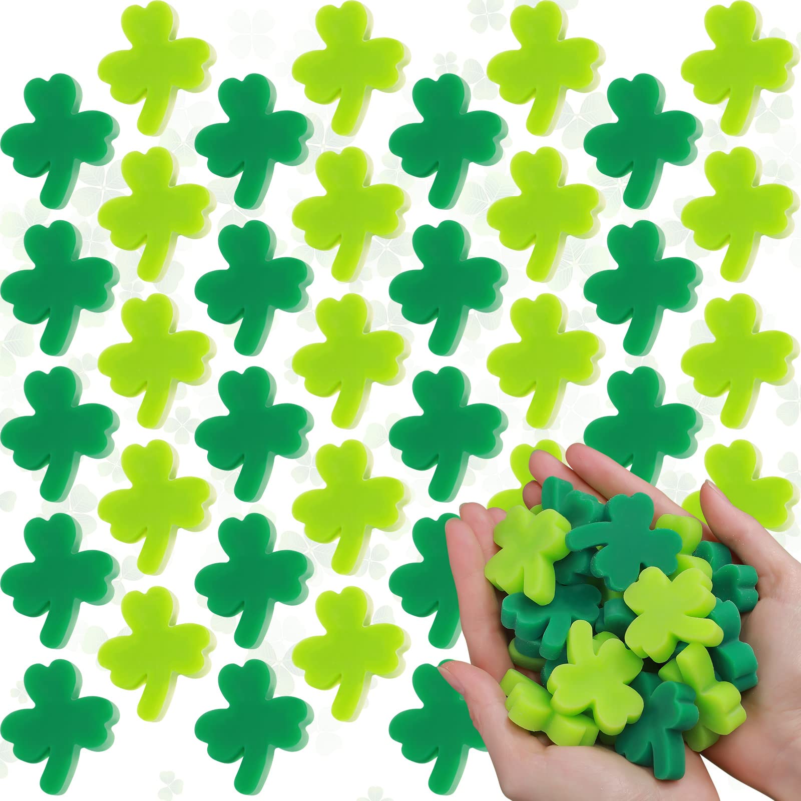 Amazon.com: Hungdao 40 Pcs St. Patrick's Day Stress Toys Shamrock ...