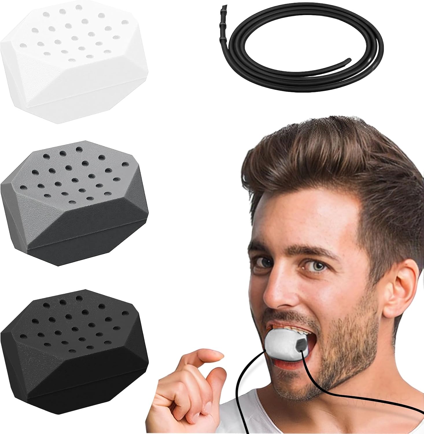 Jaw Exerciser, 3Pcs Jaw Exerciser Ball for Men and Women Jawline ...