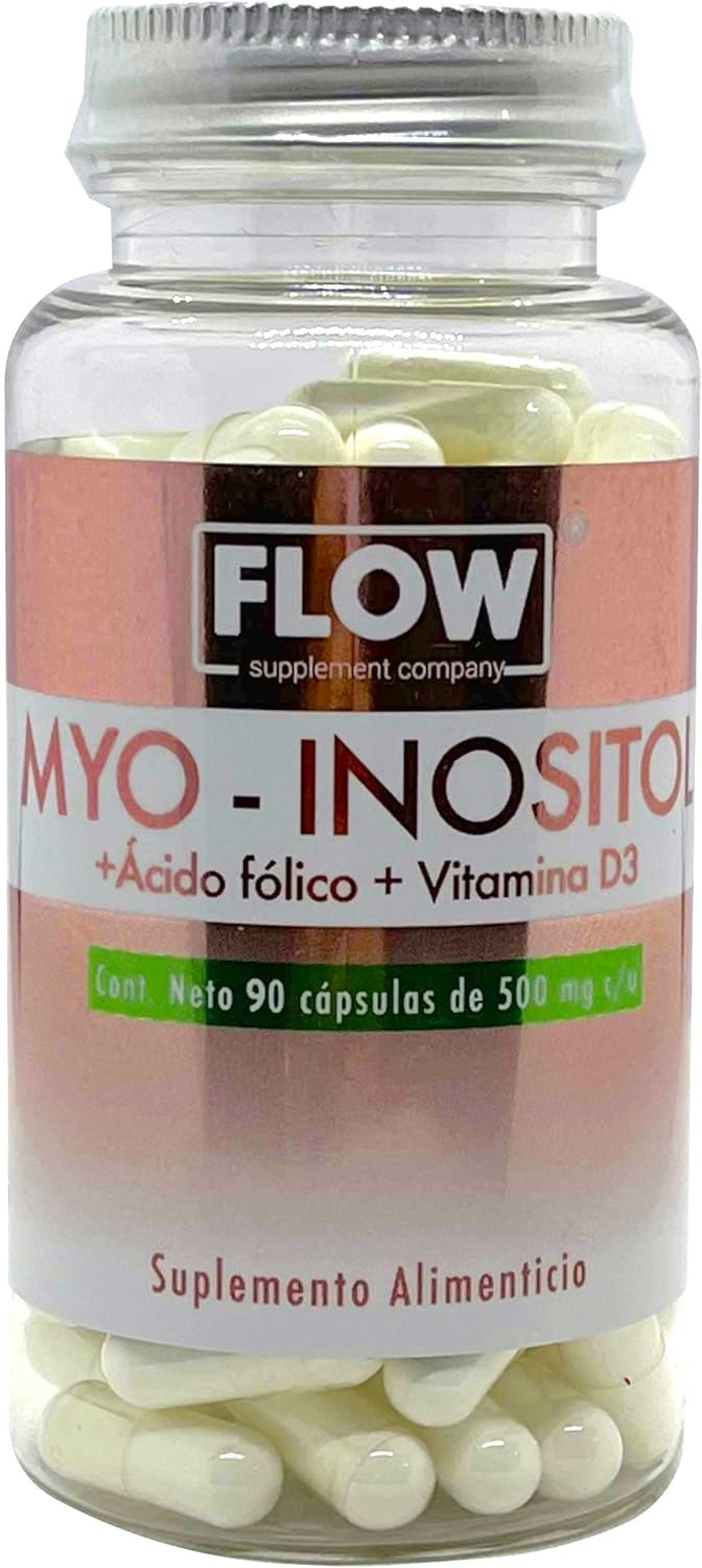 Myo Inositol 90 cápsulas 500 mg FLOW : Amazon.com.mx: Salud y Cuidado ...