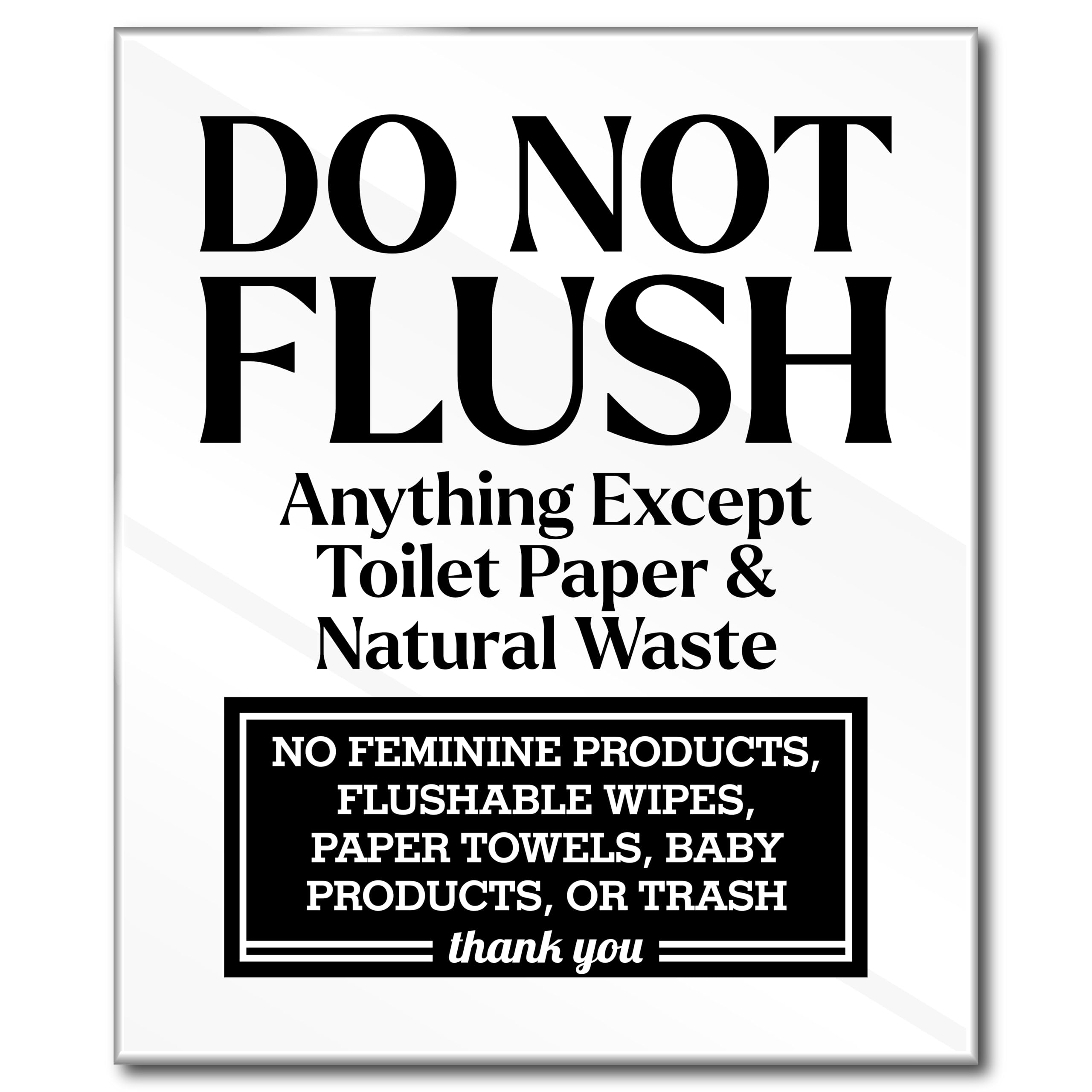 Amazon.com: Acrylic Do Not Flush Sign for Bathroom, 5x6 Do Not Flush ...