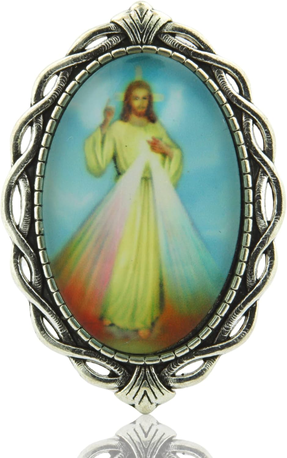 Amazon.com: Divine Mercy Ornate Lapel Pin, Catholic Brooch Accessory ...
