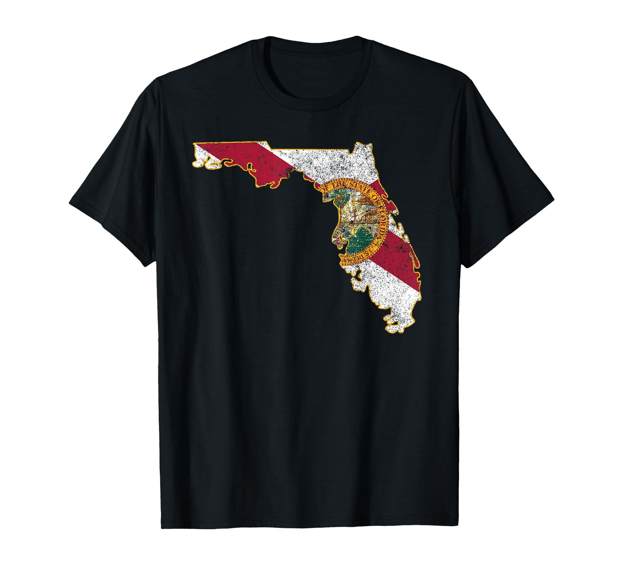 Amazon.com: Florida Shirt: State T-Shirt With Florida Shape Flag T ...