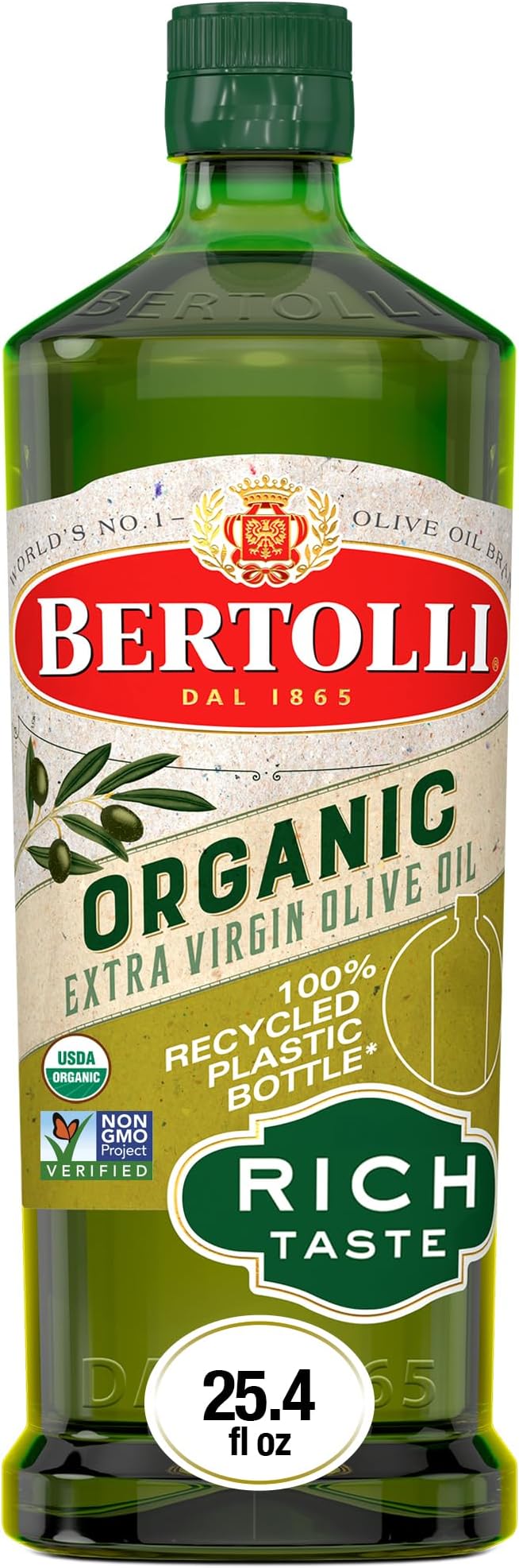 Amazon.com : Bertolli Organic Extra Virgin Olive Oil, Rich Taste, 25.36 ...